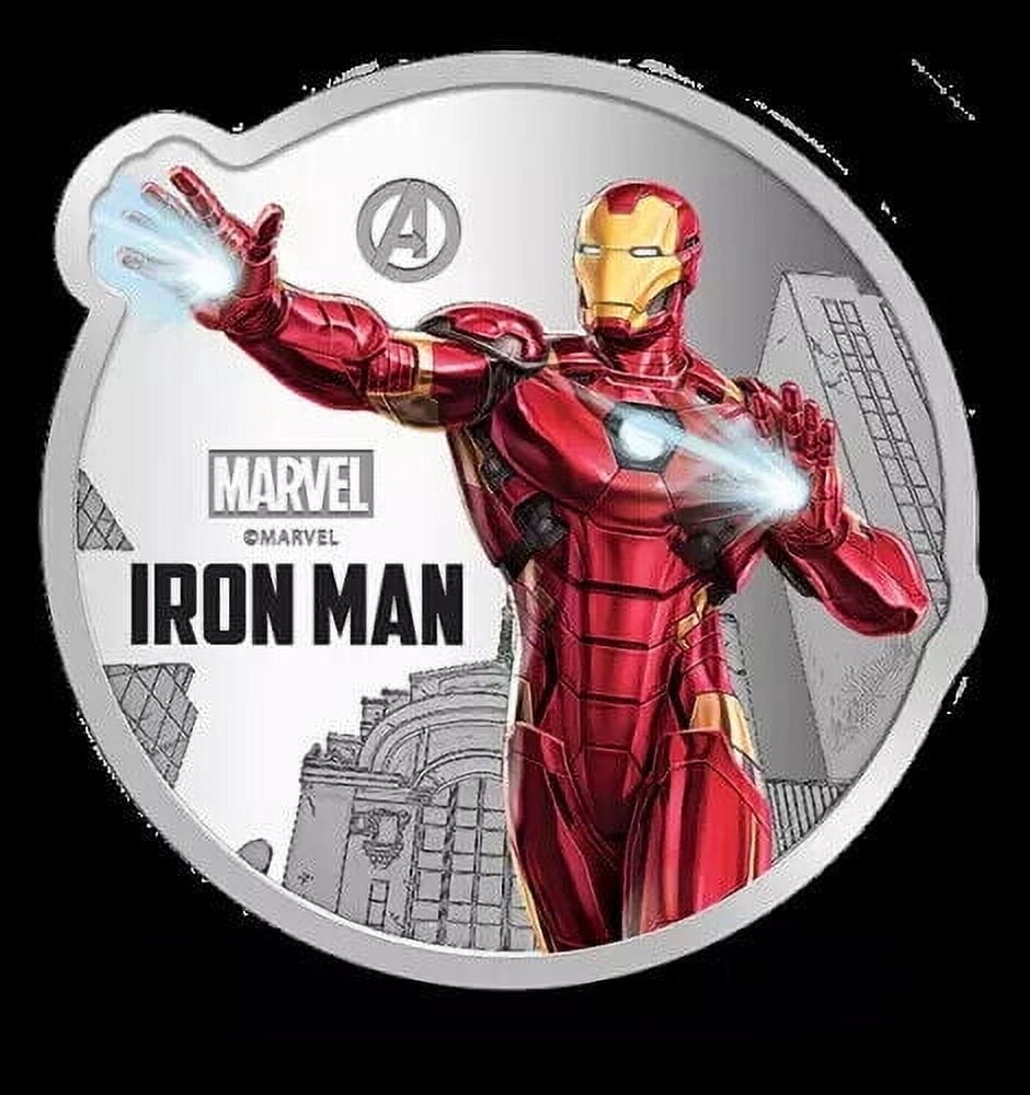 Pamp Mmtc Marvel Ironman 1 oz Colorized Silver Coin, Capsule, Box, COA ...