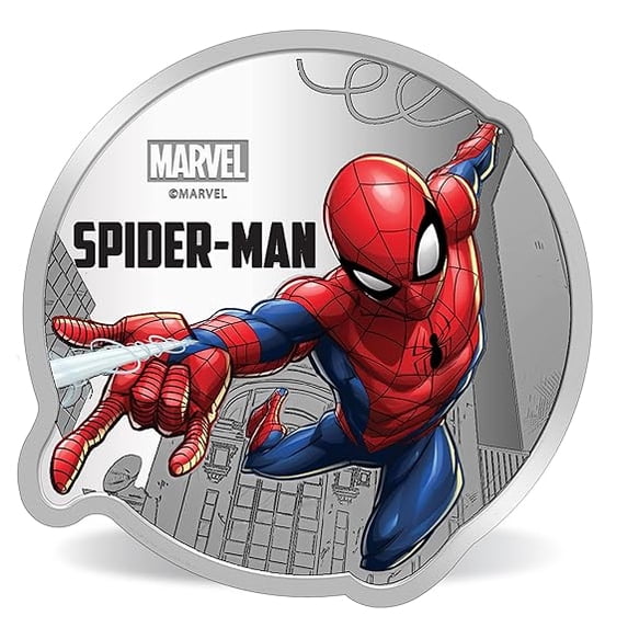 Pamp Mmtc Marvel Spider-Man 1 oz Colorized Silver Coin,Capsule,Box,COA ...