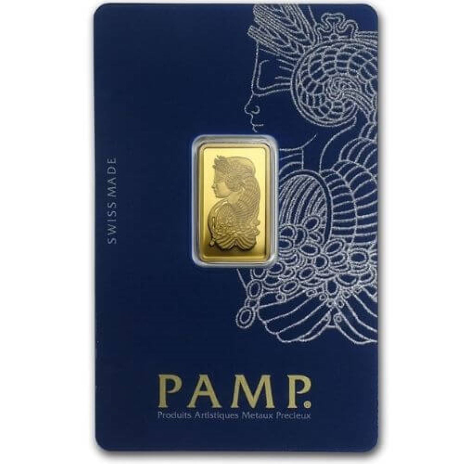 PAMP Suisse Gold Bar, 5 Gram, 0.9999 Fine, Lady Fortuna Design, Assay ...