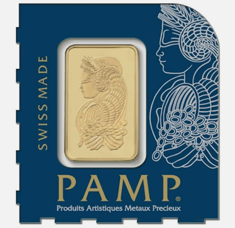 Pamp Suisse Lady Fortuna 1 Gram Gold Bar, 999.9 Fine, Assay Card ...