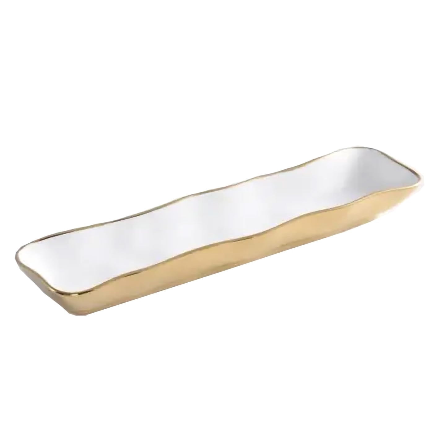 Pampa Bay Porcelain Moonlight Cracker Tray, 1.5"L x 3"W x 13"H, Gold ...