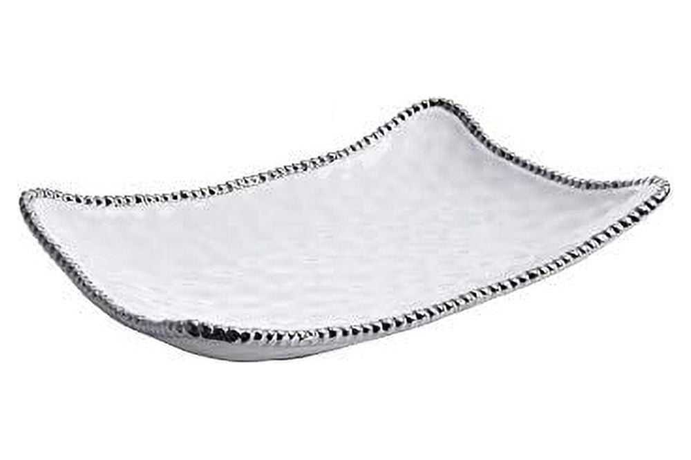 Pampa Bay Porcelain Rectangular Serving Platter Tray (White) - Walmart.com
