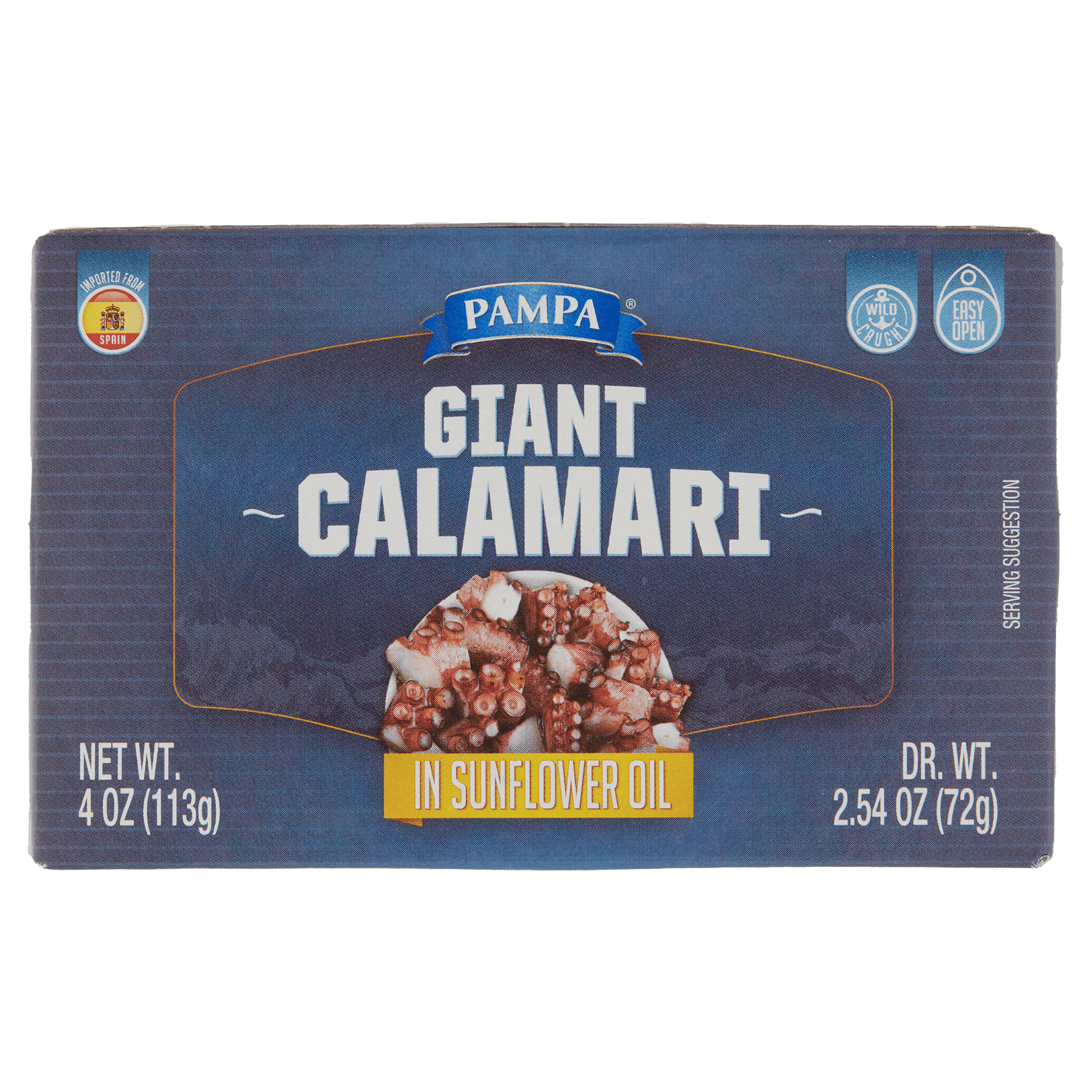 Pampa Gluten Free Giant Calamari in Vegetable Oil, 4 oz - Walmart.com
