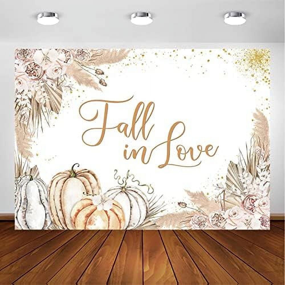 Pampas Grass Fall In Love Backdrop For Bridal Shower Pumpkin Wedding