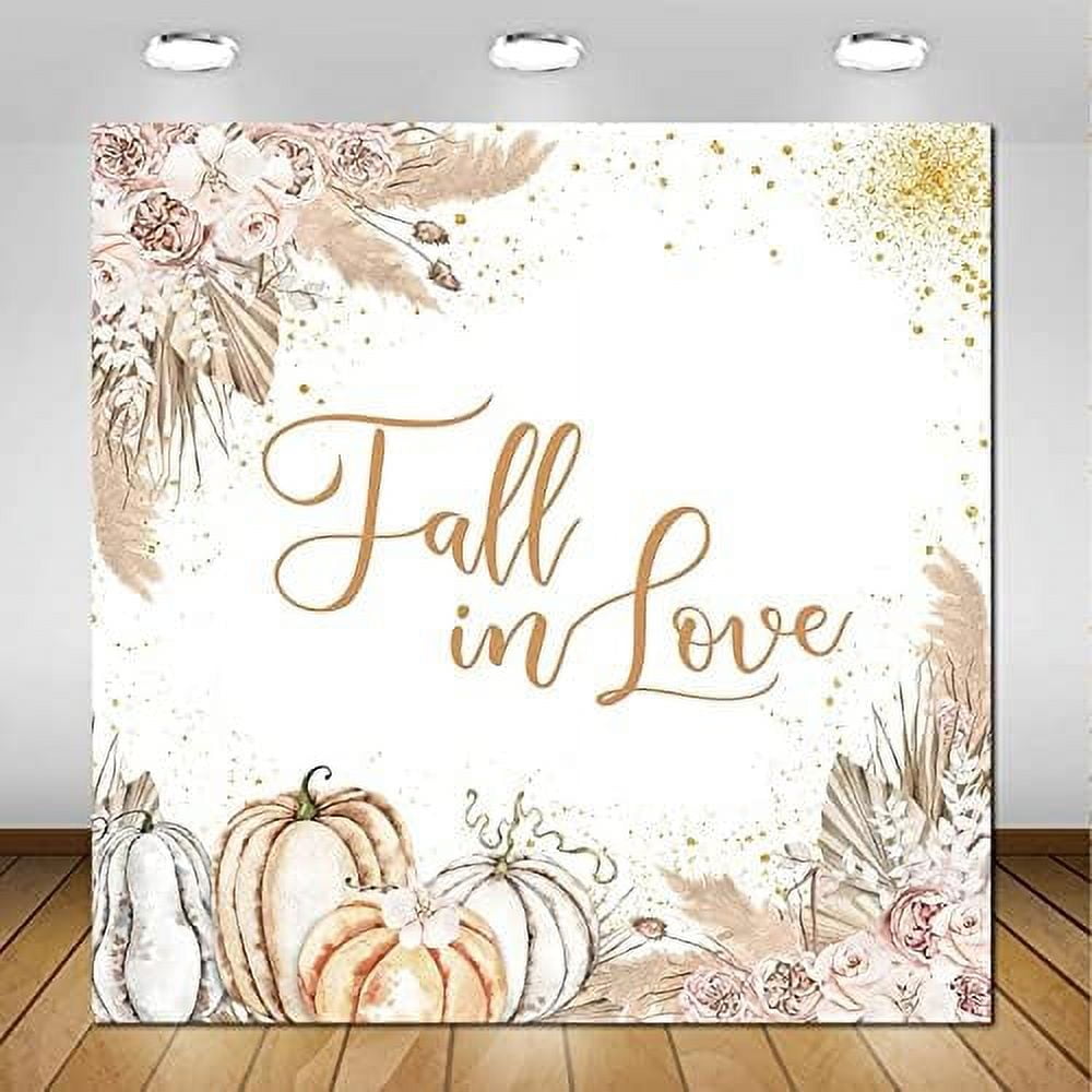 Pampas Grass Fall In Love Backdrop For Bridal Shower Pumpkin Wedding