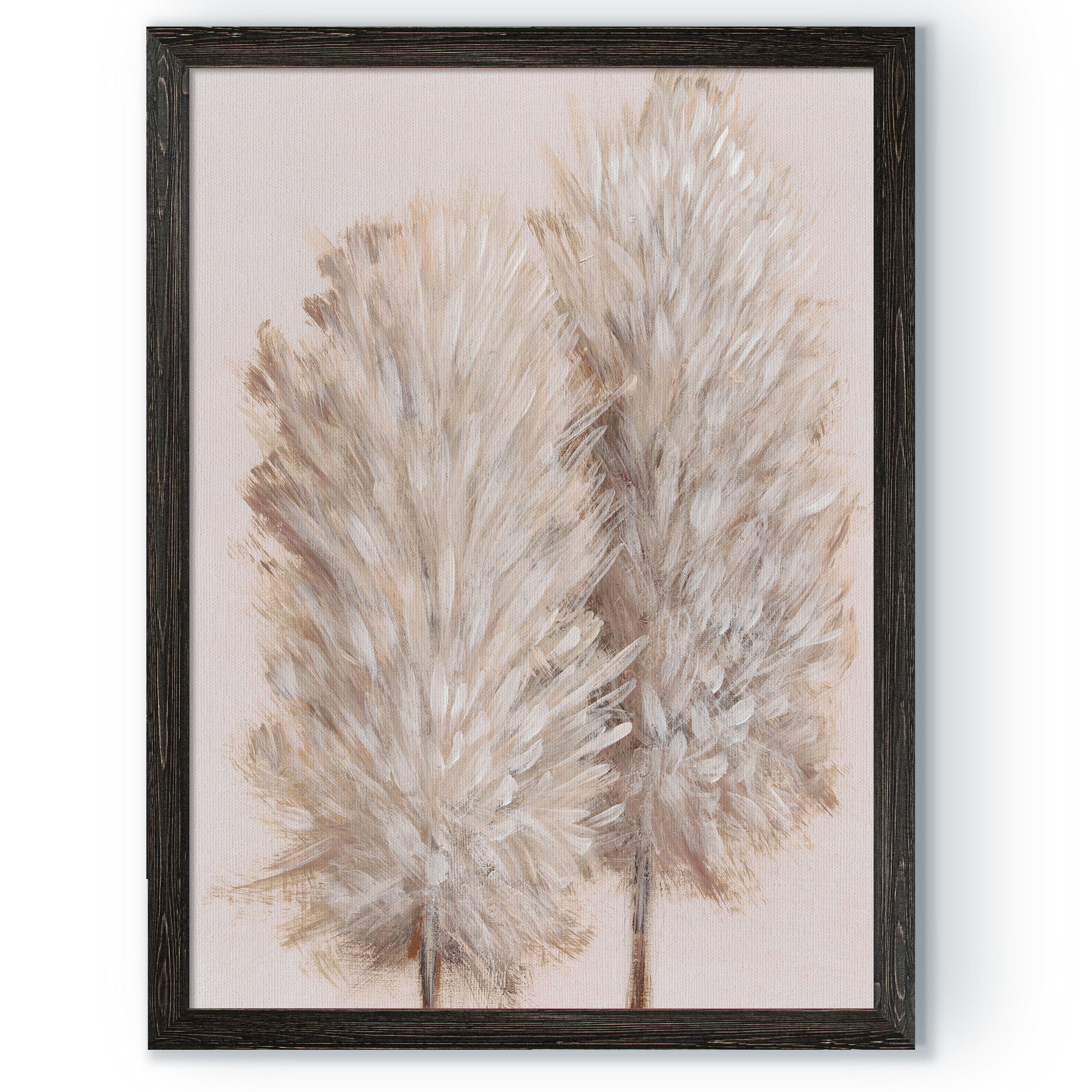 Pampas Grass III - Barnwood Framed Canvas - 17 x 20 - Black - Walmart.com
