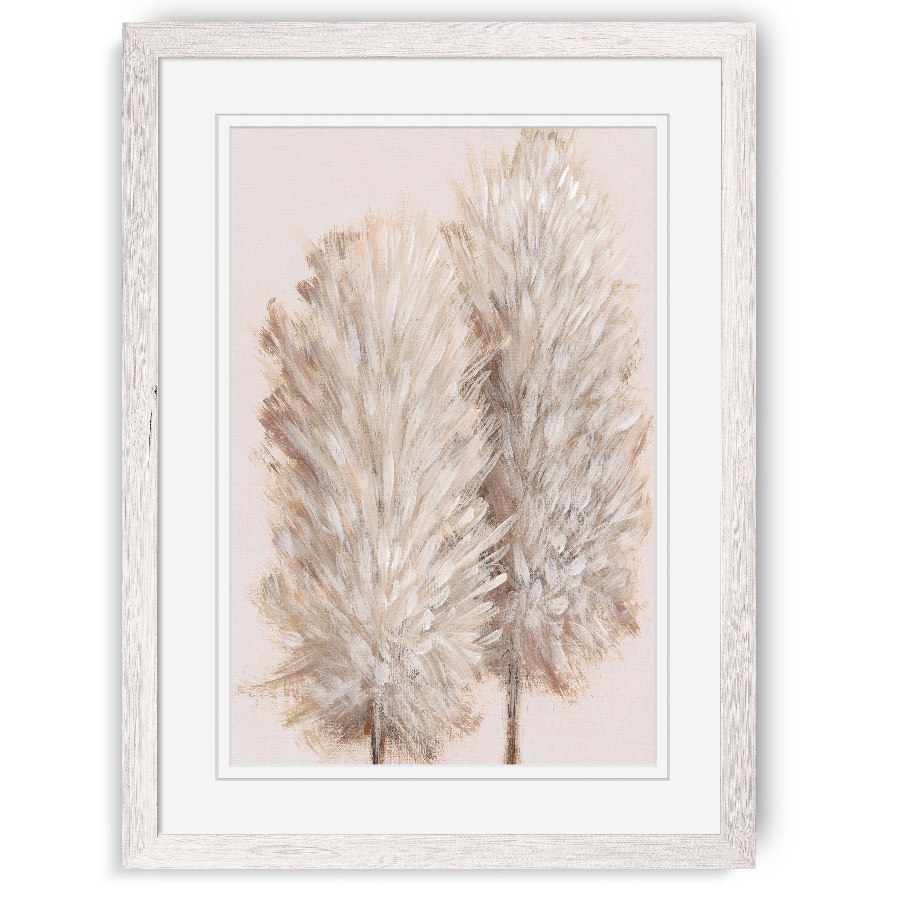 Pampas Grass III - Barnwood Framed Print - 18 x 24 - White - Walmart.com