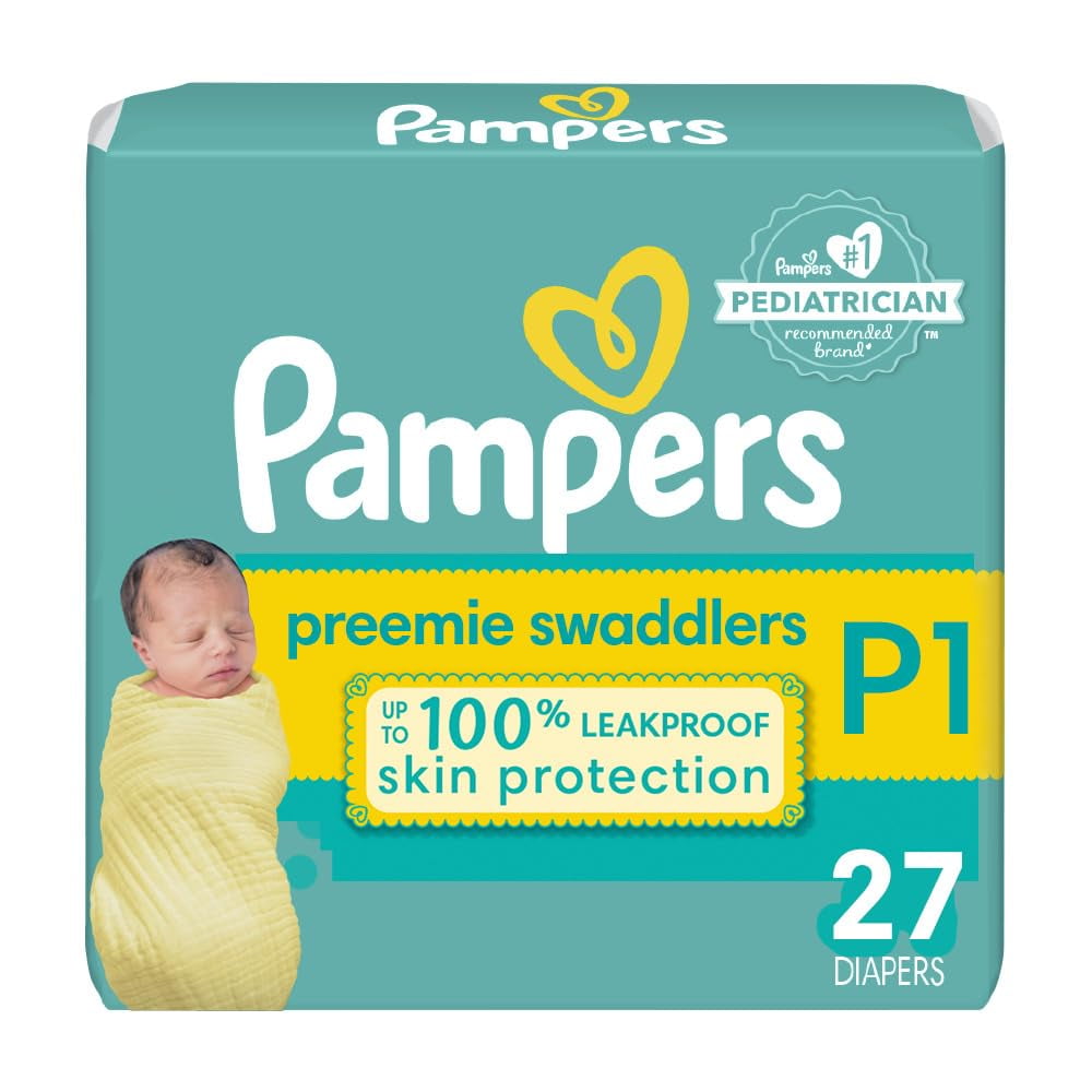 Pampers Baby Diapers - Swaddlers - Size P1, 27 Count, Ultra Absorbent ...