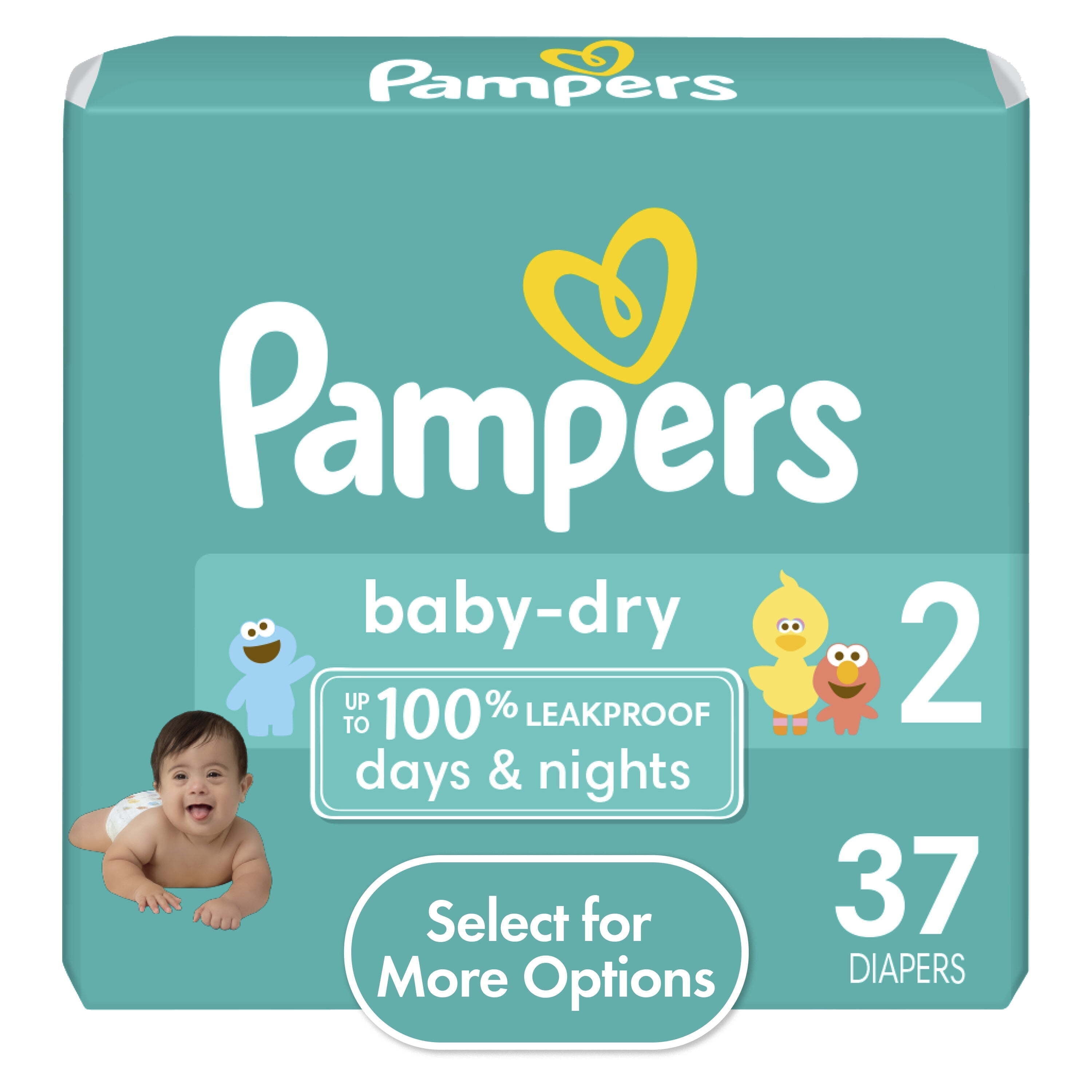 Pampers Baby Dry Baby Diapers Size 2, 37 Count (Select for More Options ...
