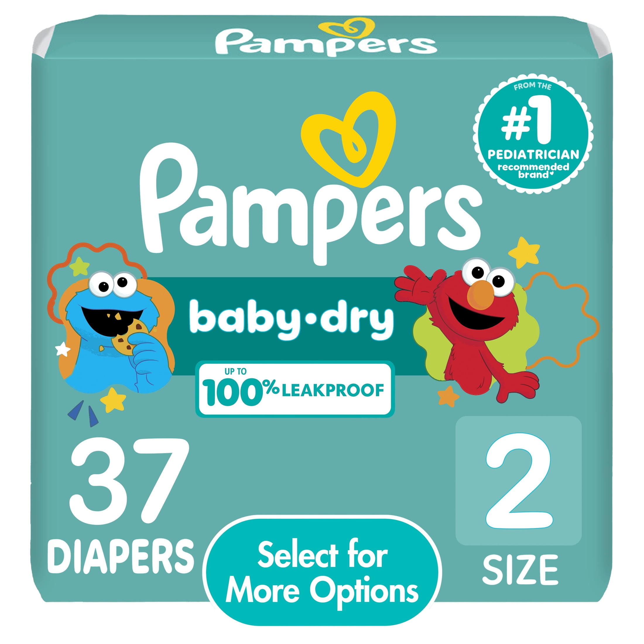 Pampers Baby Dry Baby Diapers Size 2, 37 Count (Select for More Options ...