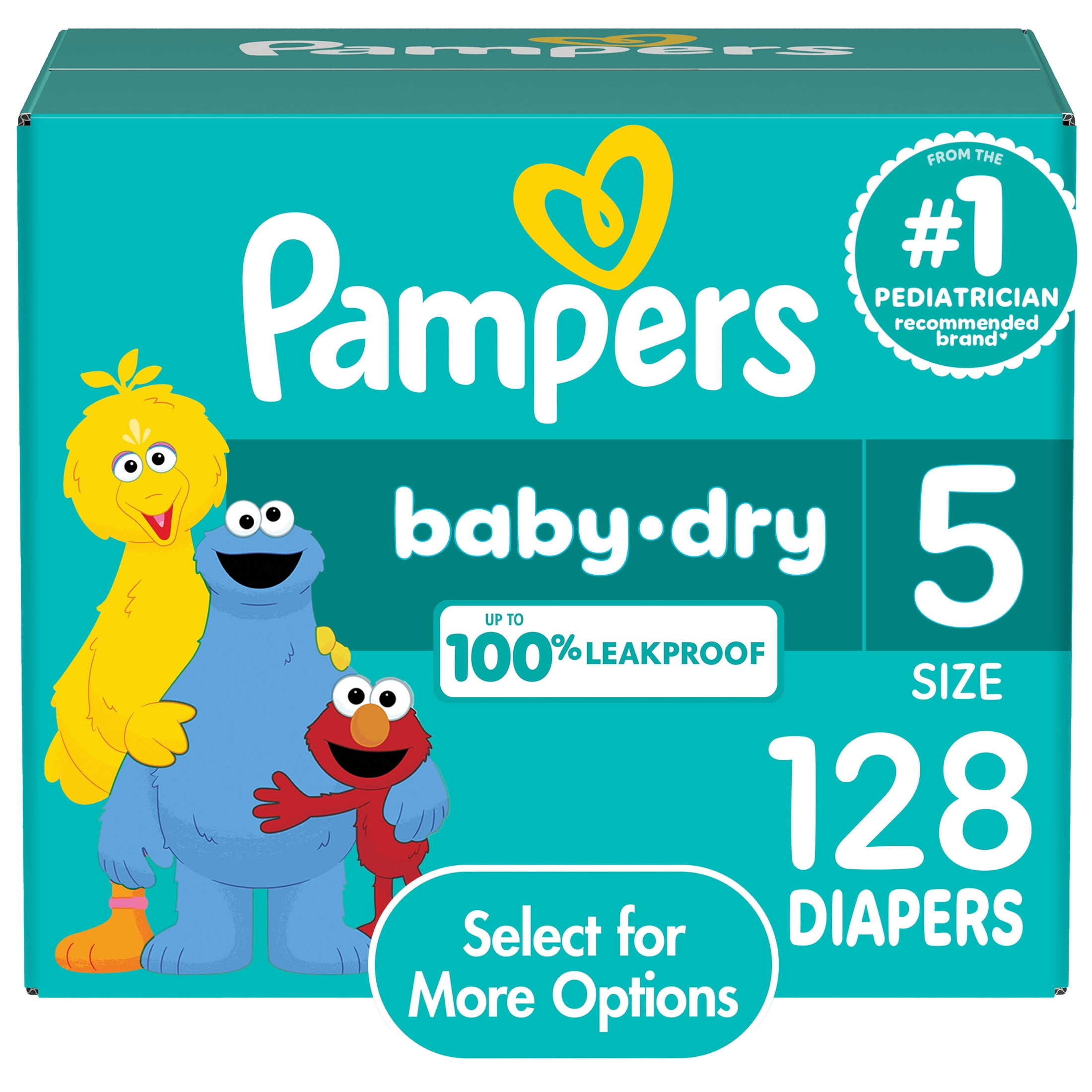 Pampers Baby Dry Diapers Size 5, 128 Count (Select for More Options) - Walmart.com