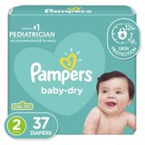 Pampers Baby Dry Diapers, Size 2, 37ct (Pack of 2) - Walmart.com