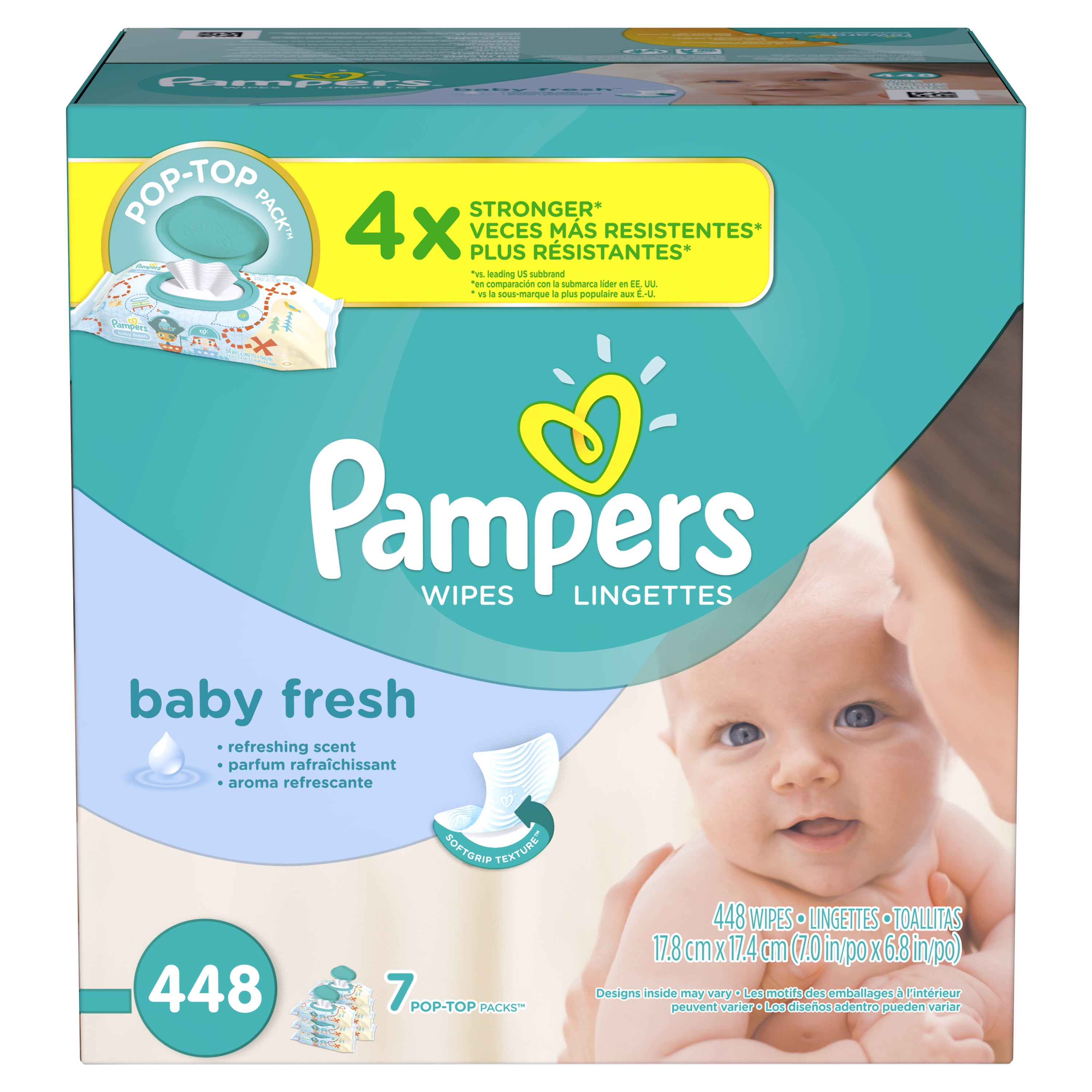 Pampers Baby Wipes Baby Fresh 7 Packs, 448 Total Wipes - Walmart.com