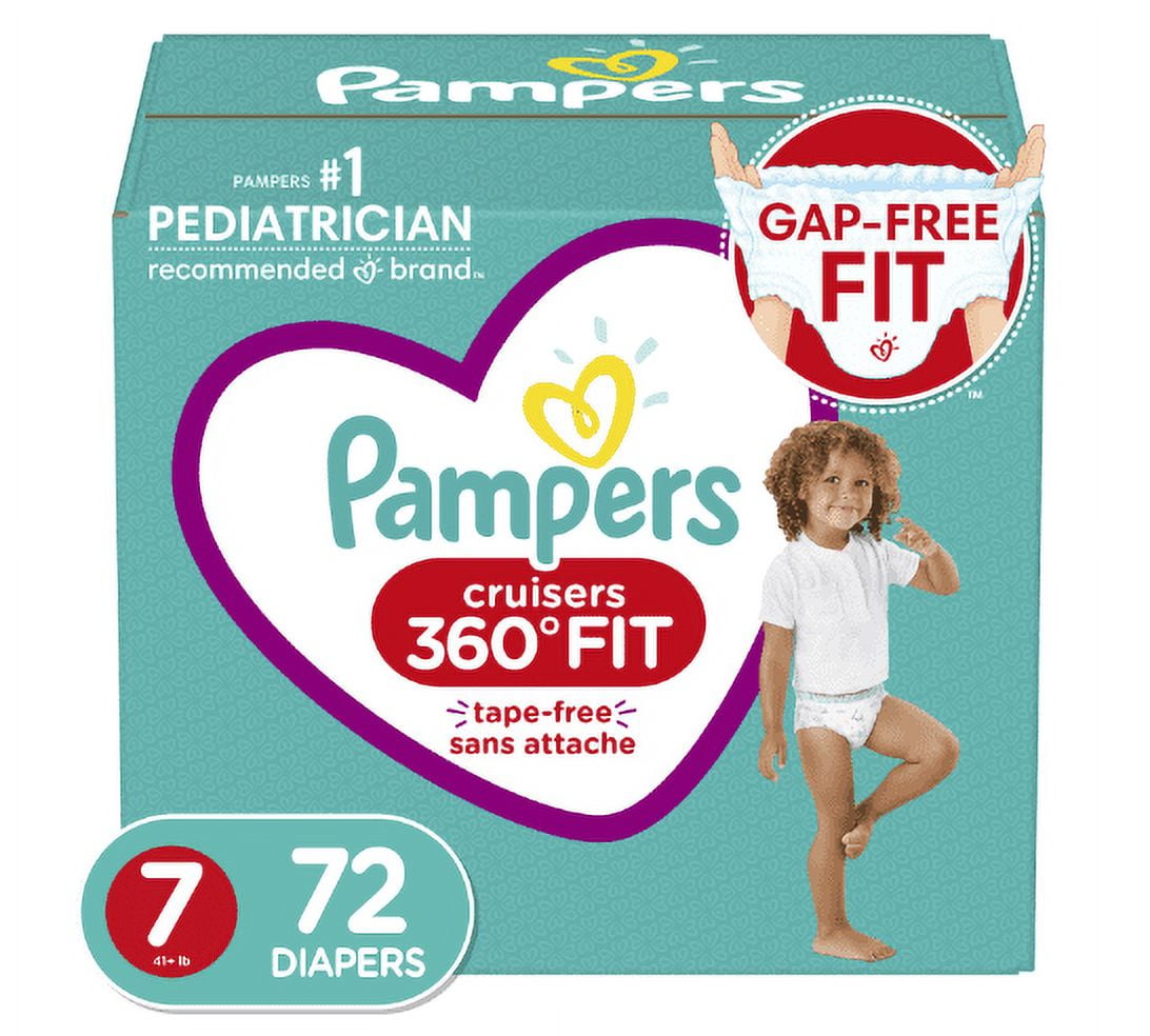 Pampers Cruisers 360 Fit Active Baby Diapers - Size 7, 72 Count ...
