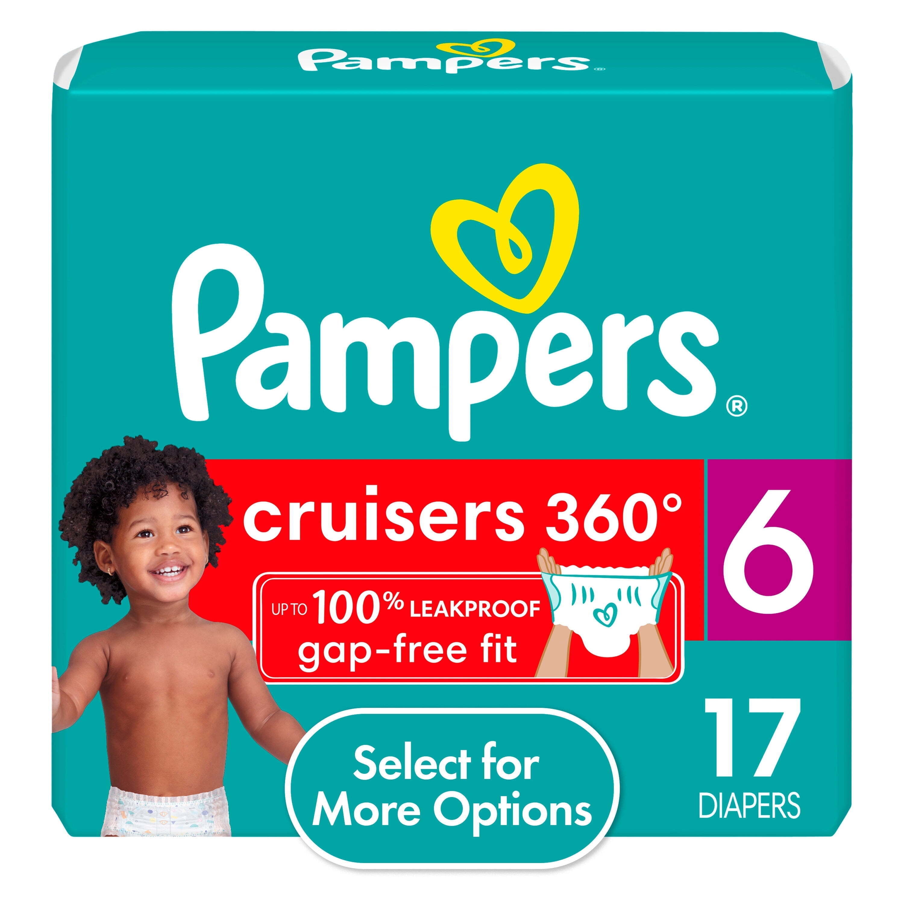 Pampers Cruisers 360 Pull-On Baby Diapers Size 6, 17 Count (Select for ...