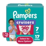 Pampers Baby Pull-On Diapers Size 7, 17 Count Leakproof Hypoallergenic ...