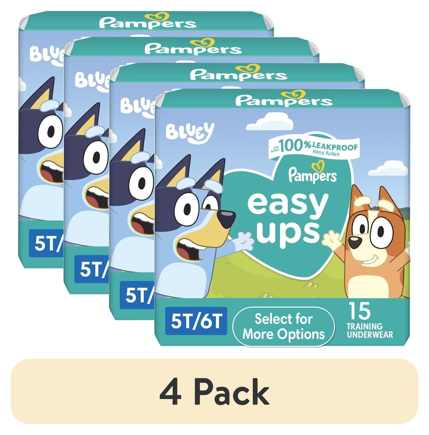 (4 pack) Pampers Easy Ups Bluey Potty Training Pants Boys Size 5T-6T ...