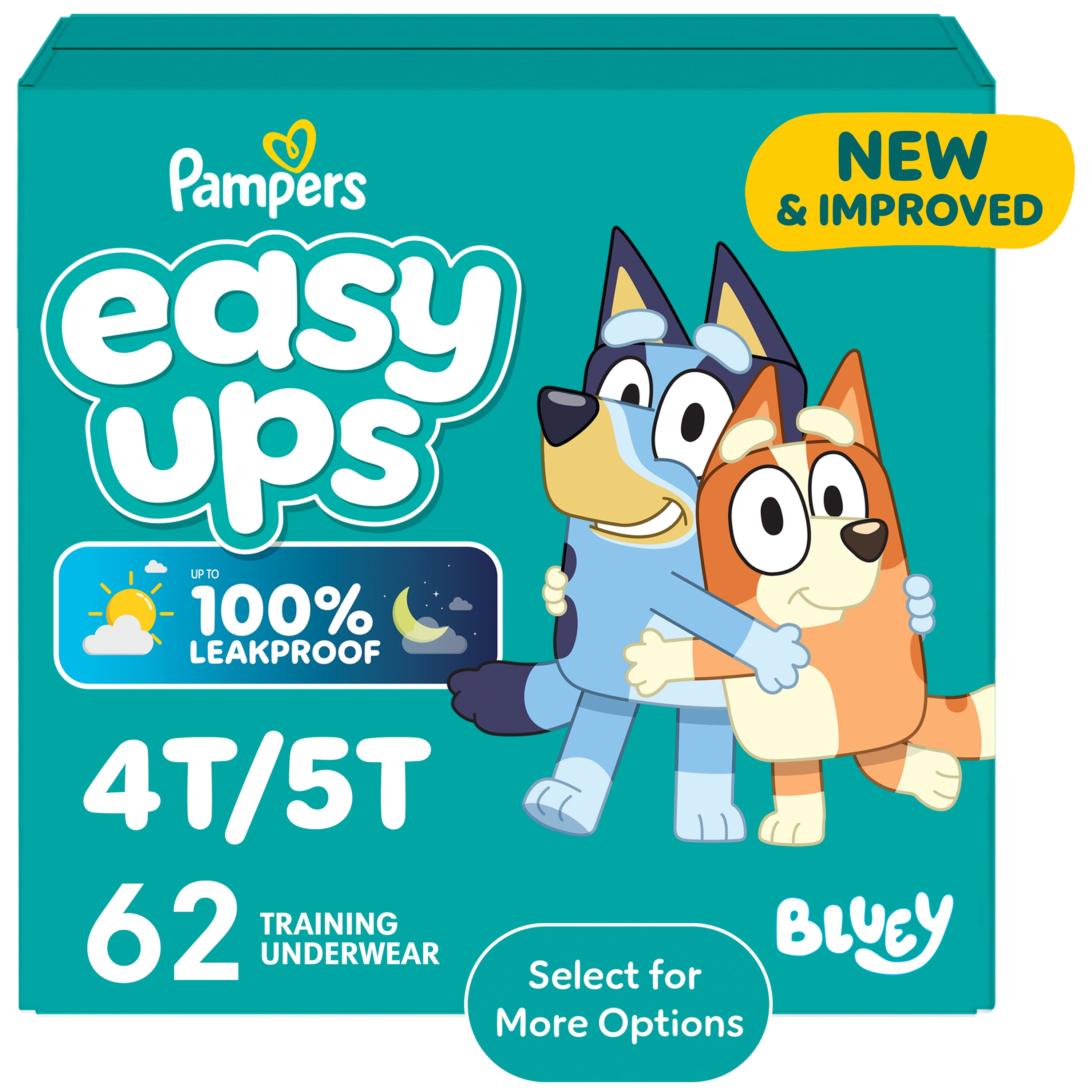 Pampers Easy Ups Training Pants Size 6 (4T5T), 62 Count (Select for ...