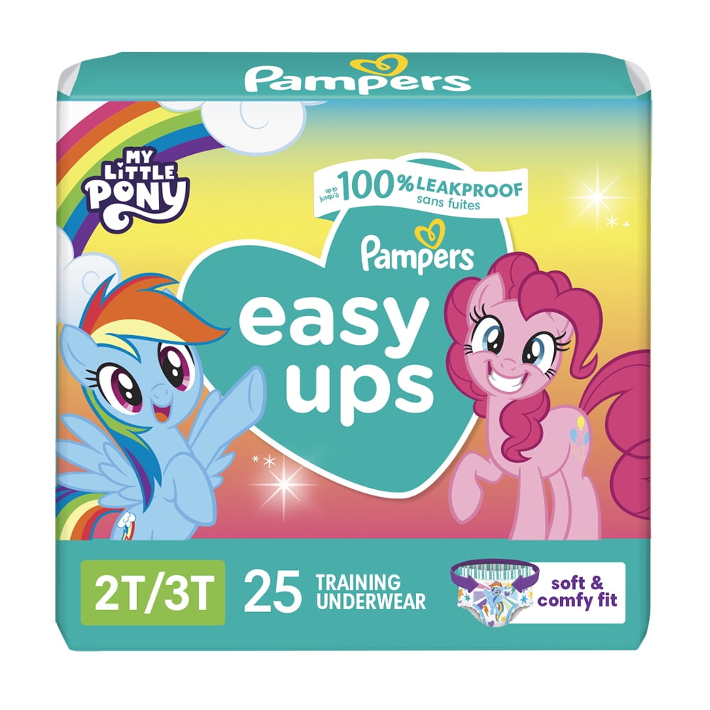 Pampers Easy Ups My Little Pony Potty Training Pants Girls 2T-3T, 25 ...