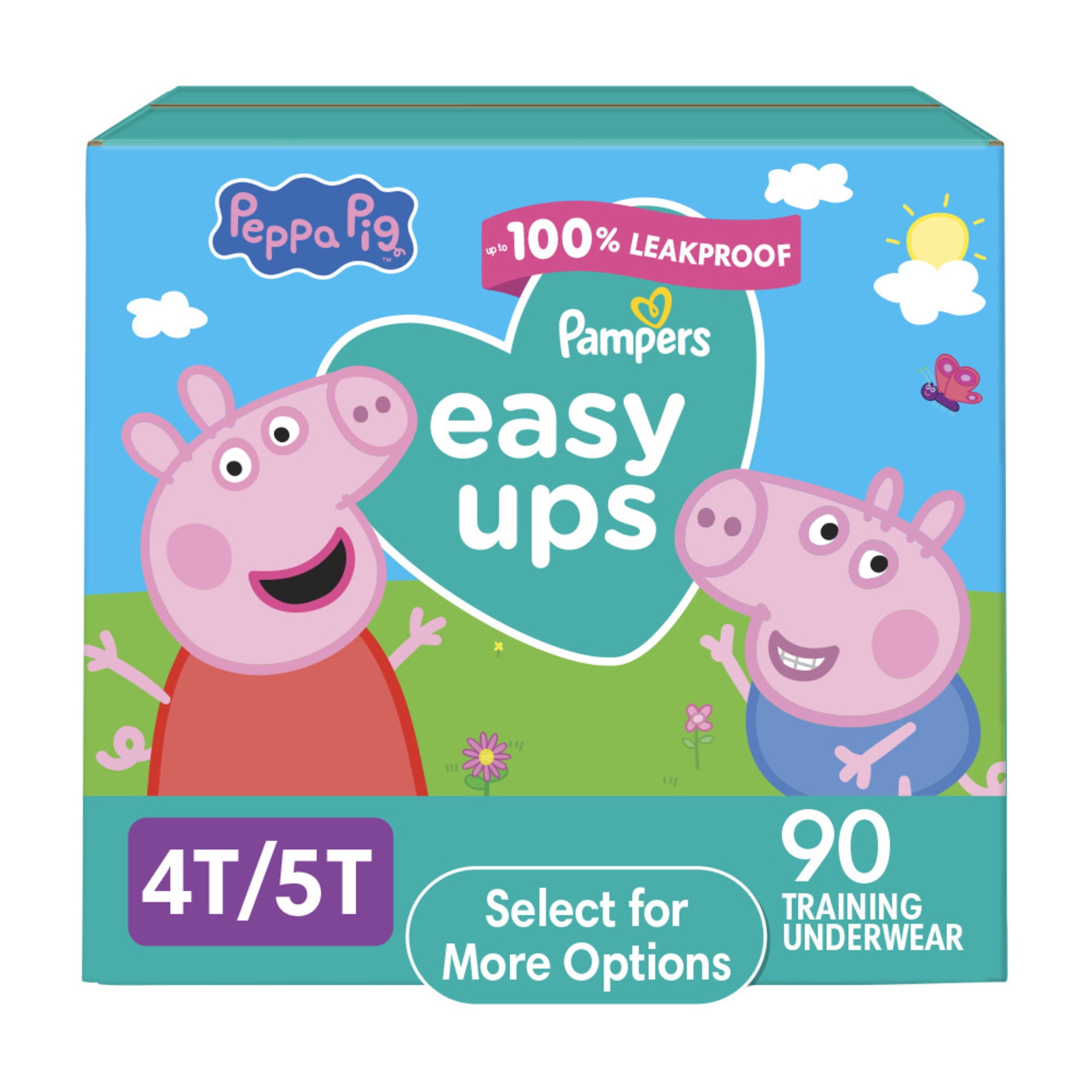 Pampers Easy Ups Peppa Pig Potty Training Pants, Size 6, Count 90 ...