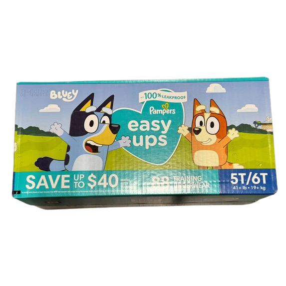 Pampers Easy Ups Training Underwear Bluey Size 5T-6T (41+ lb) 88 CT ...