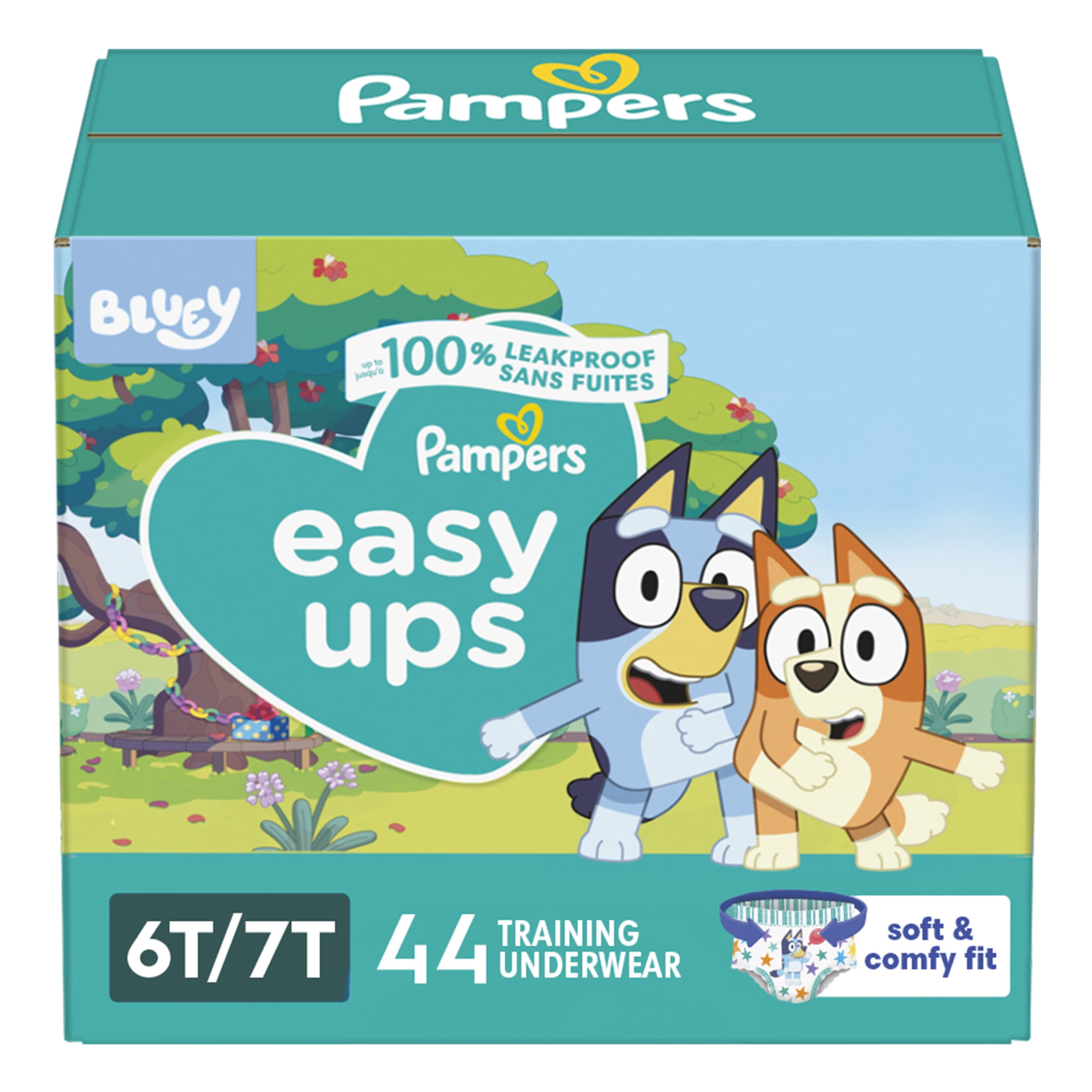 Pampers Easy Ups Bluey Potty Training Pants Boys Size 6T-7T, 44 Count ...