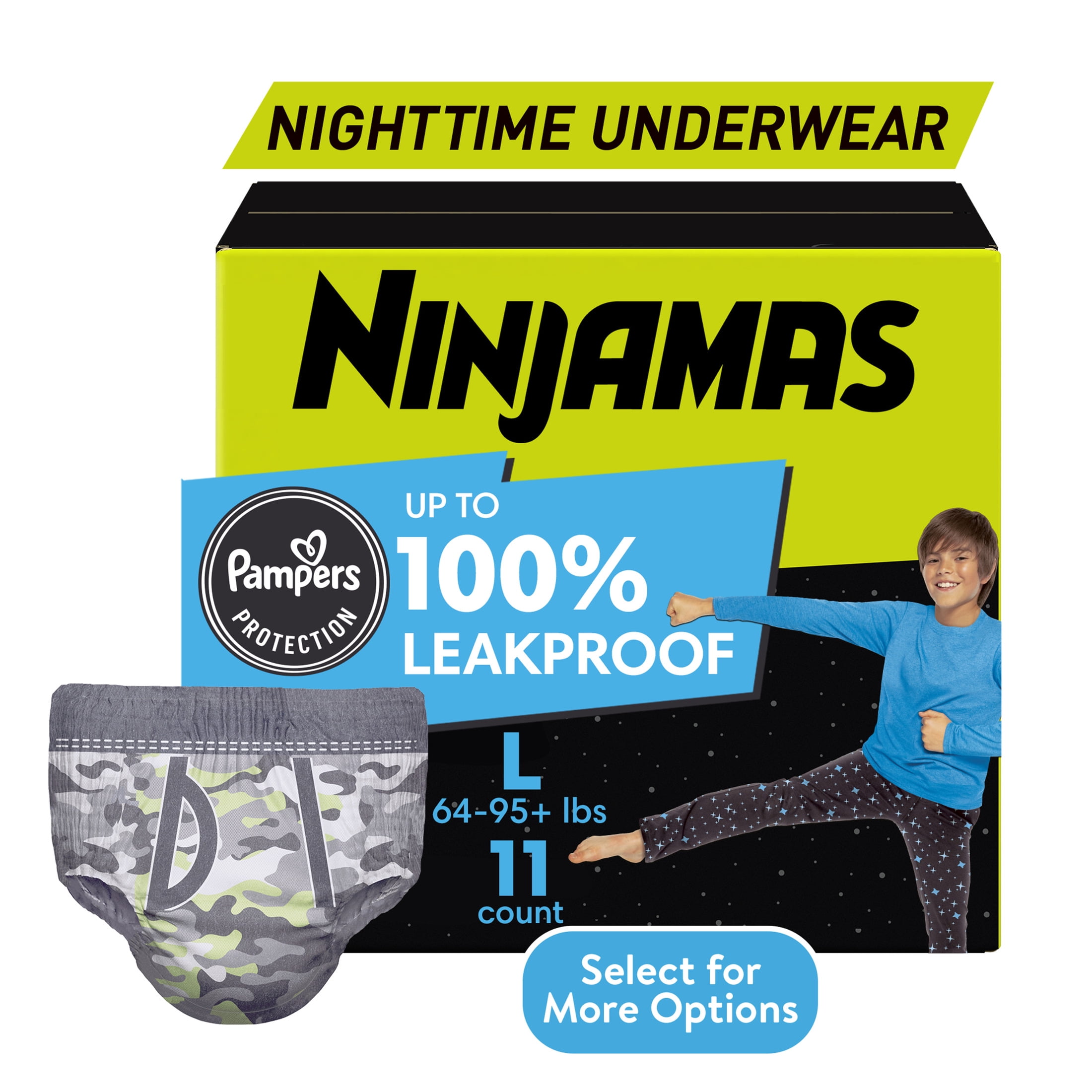 Pampers Ninjamas Nighttime Bedwetting Underwear Boy (Choose Your Size ...