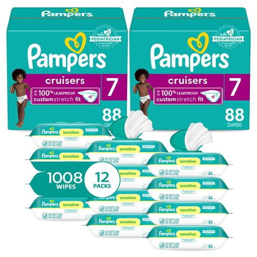 Pampers Pull On Cruisers 360° Fit Disposable Baby Diapers Size 7, 2 ...