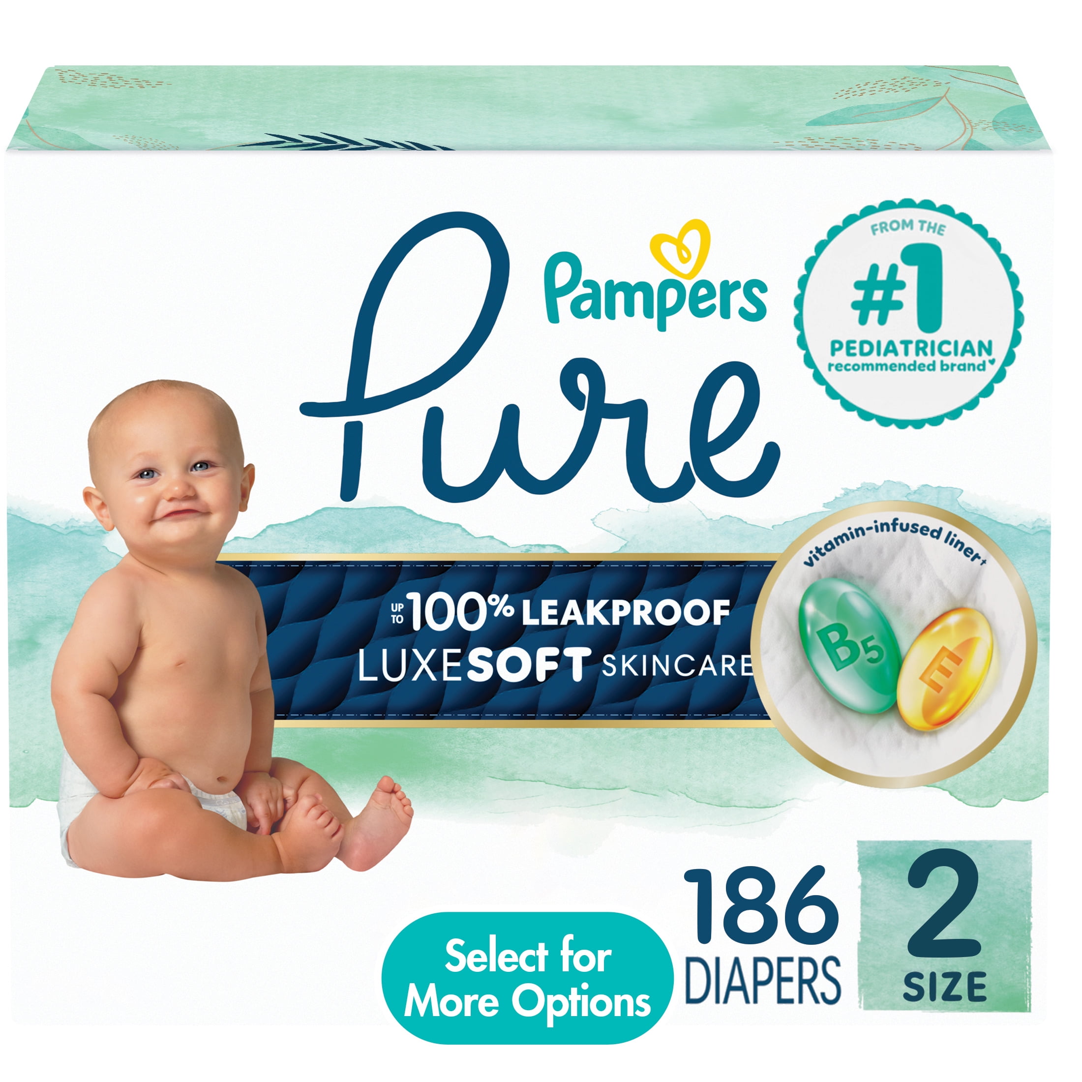 Free Shipping! Pampers Baby Diapers Size 2 186 Count, Hypoallergenic ...