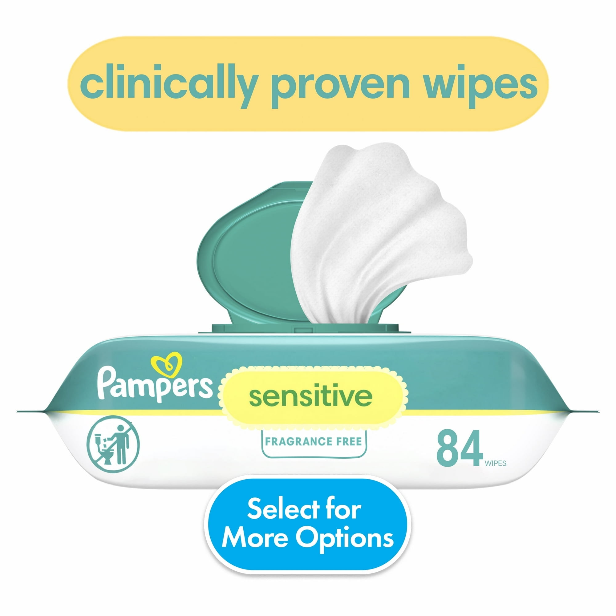 Pampers Sensitive Baby Wipes 1-Pack 84 Wipes - Walmart.com