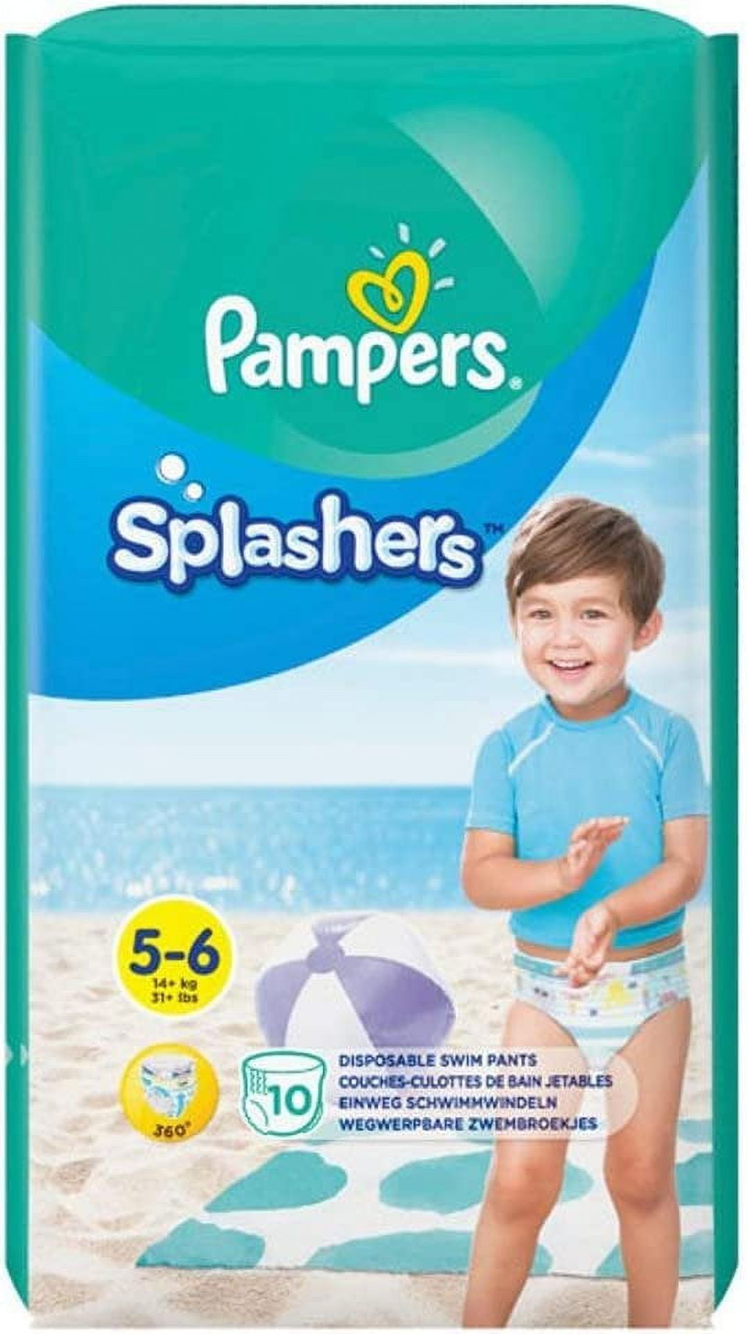 Pampers Splashers Swim Diapers Disposable Swim Pants, Large > 31 lb, 10 ...
