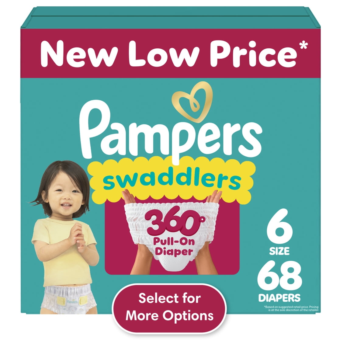 Pampers Swaddlers 360 Pull-On Diapers Size 6, 68 Count (Select for More ...
