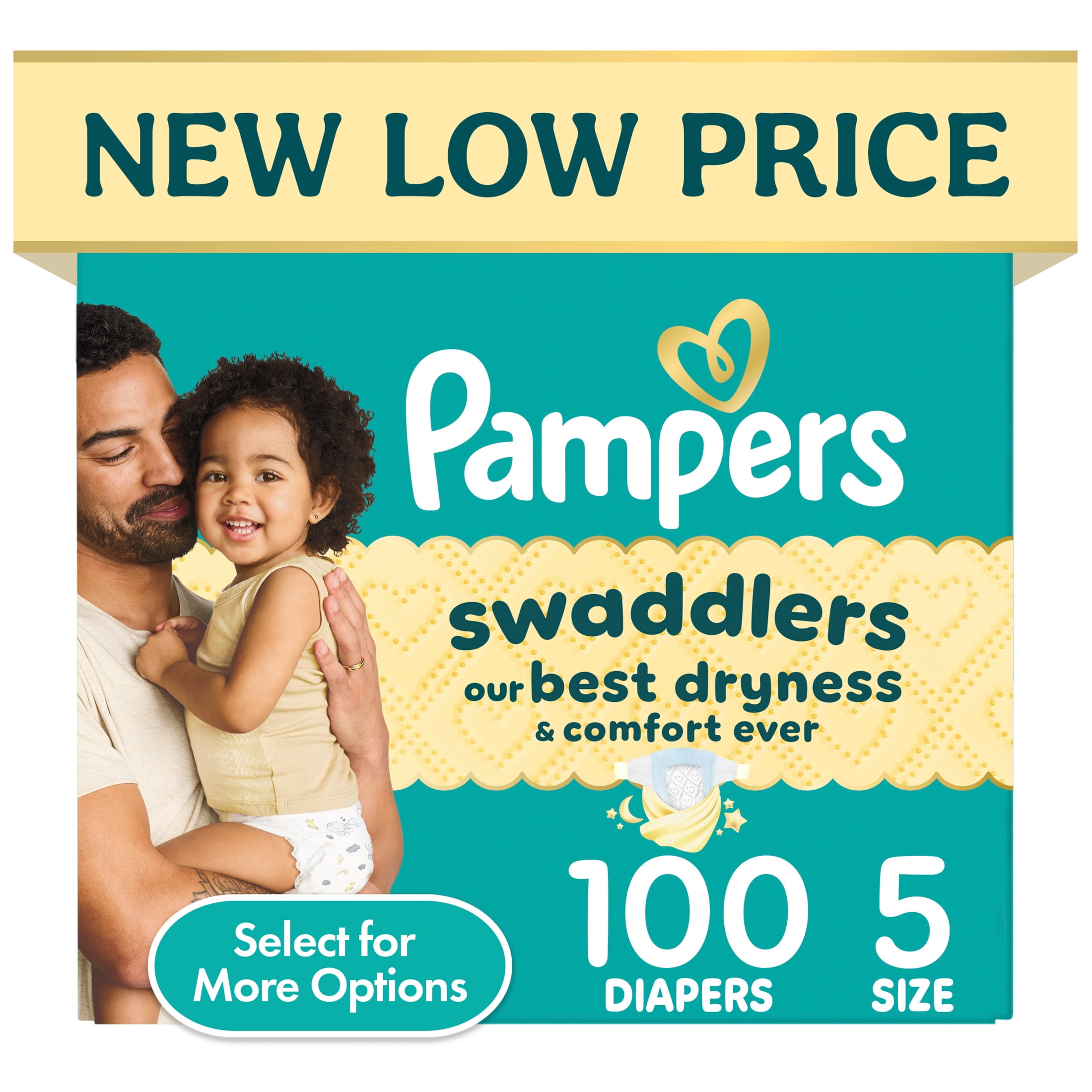 Pampers Swaddlers Diapers, Size 5, 100 Count (Select for More Options ...