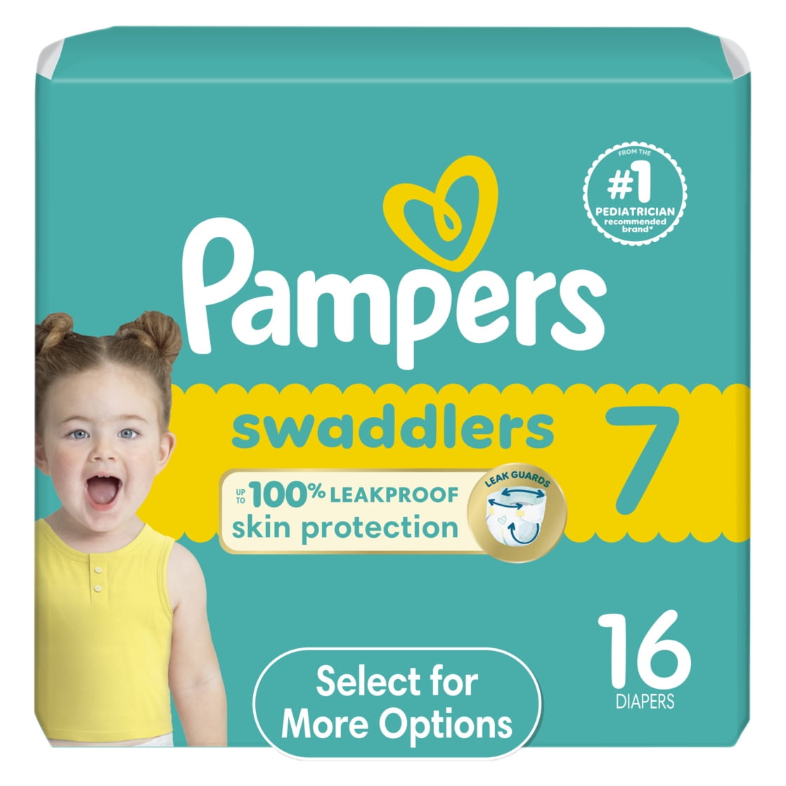 Pampers Swaddlers Diapers, Size 7, 16 Count (Select for More Options ...