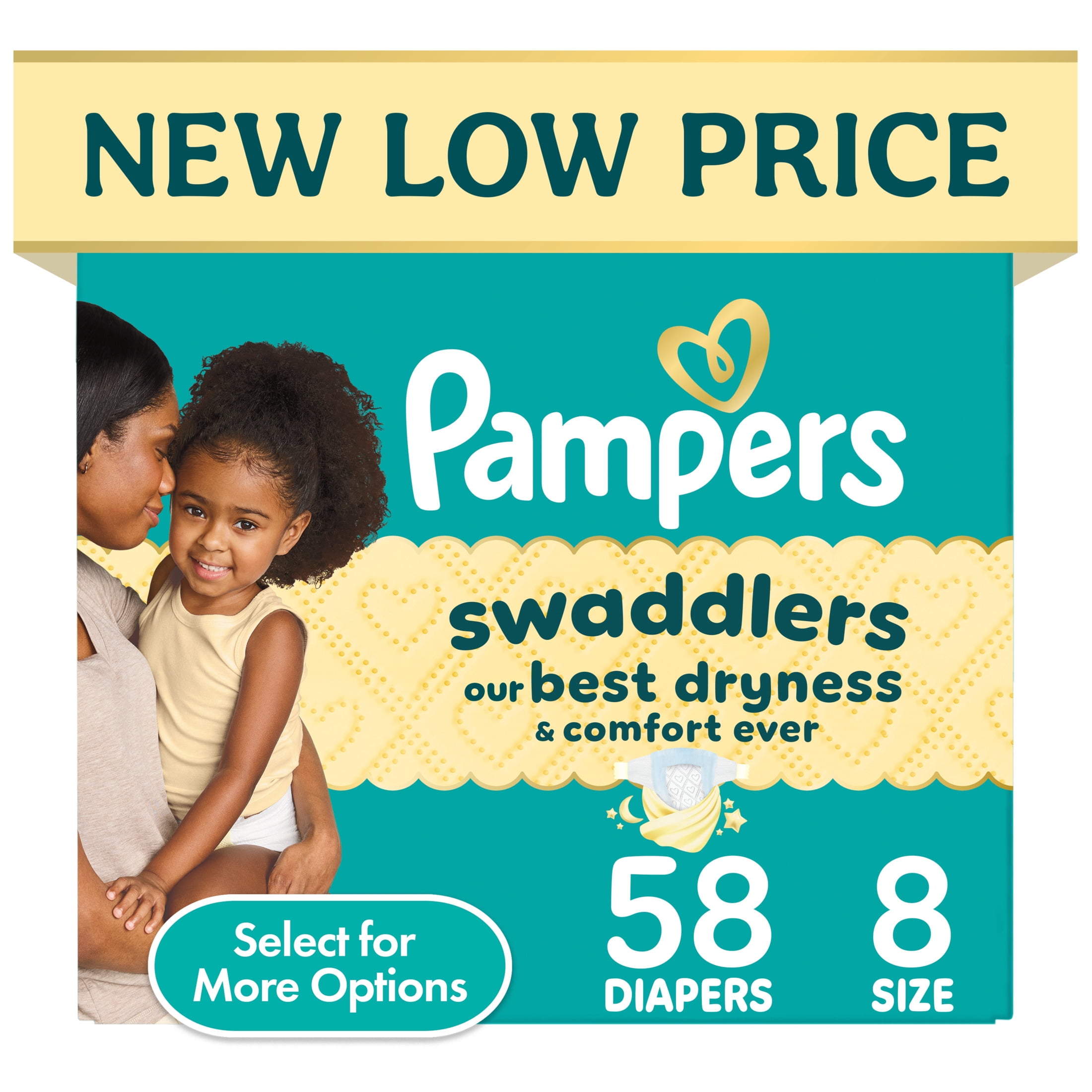 Pampers Swaddlers Diapers, Size 8, 58 Count - Walmart.com