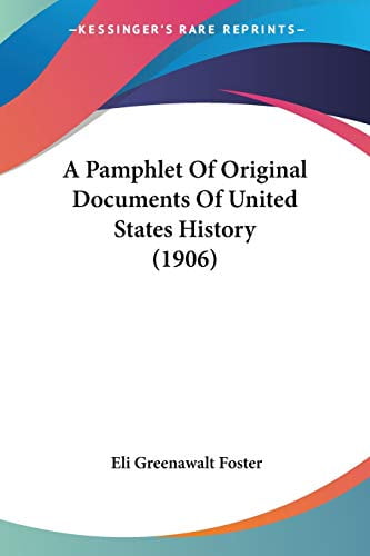 Pamphlet Of Original Documents Of United States History - Walmart.com
