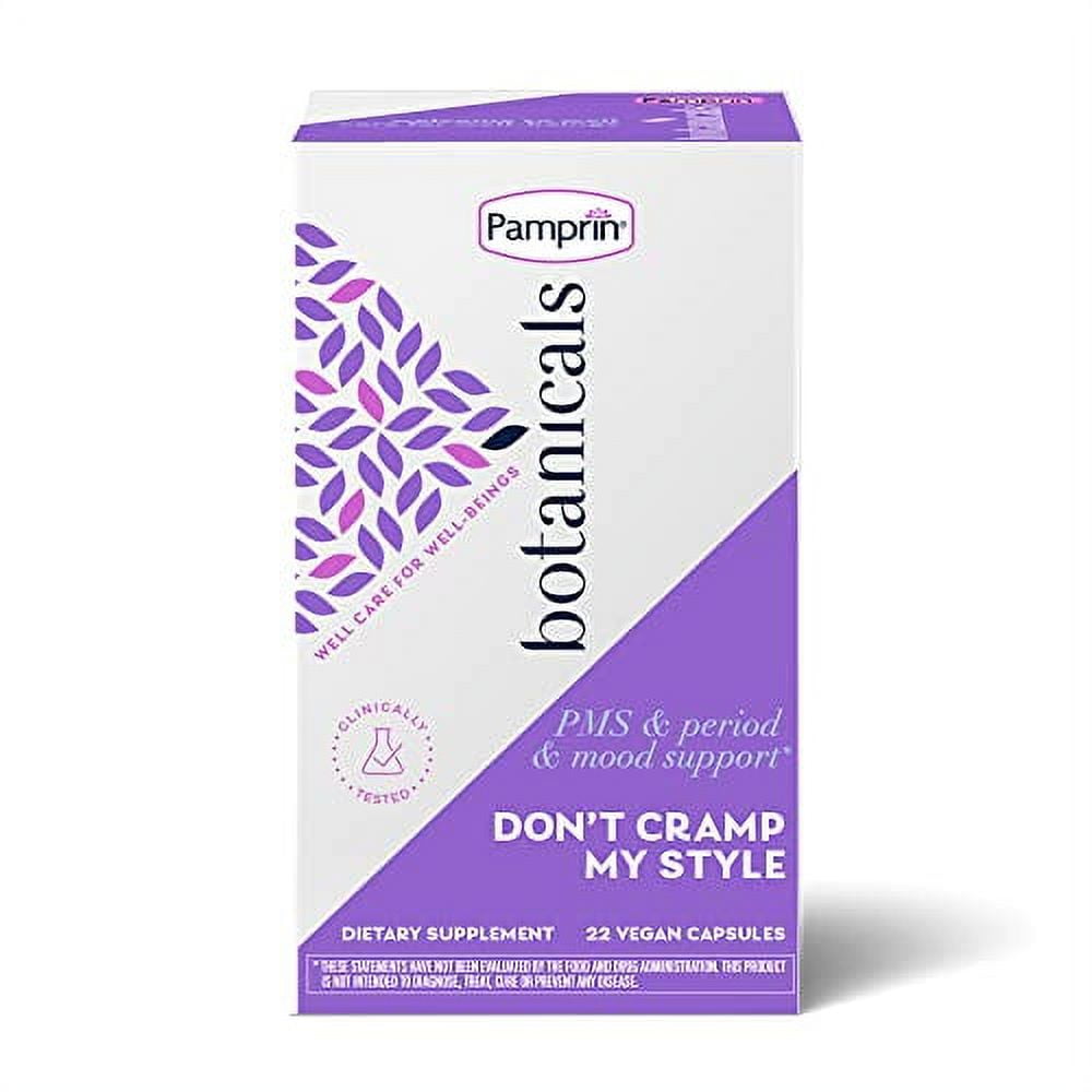 Pamprin Botanicals Supplement for PMS & Period Support, with ...