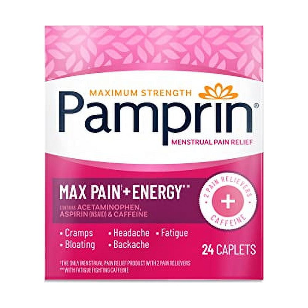 Pamprin Maximum Strength Max Formula, with Acetaminophen, Menstrual ...
