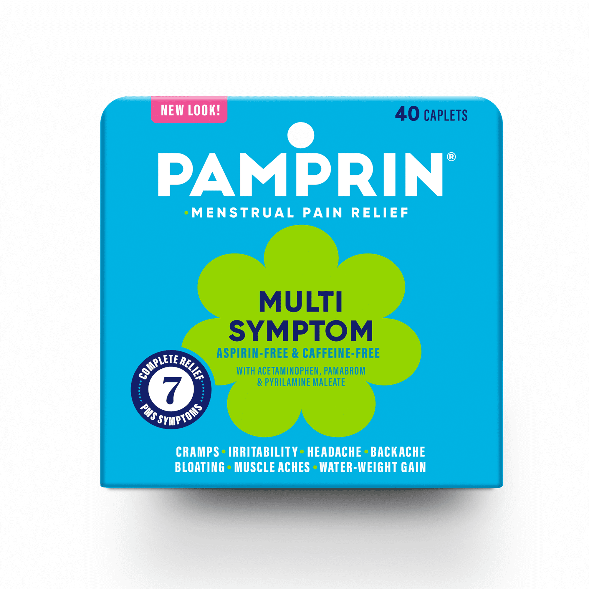 Pamprin Maximum Strength Multi-Symptom Menstrual Pain Relief Caplets ...