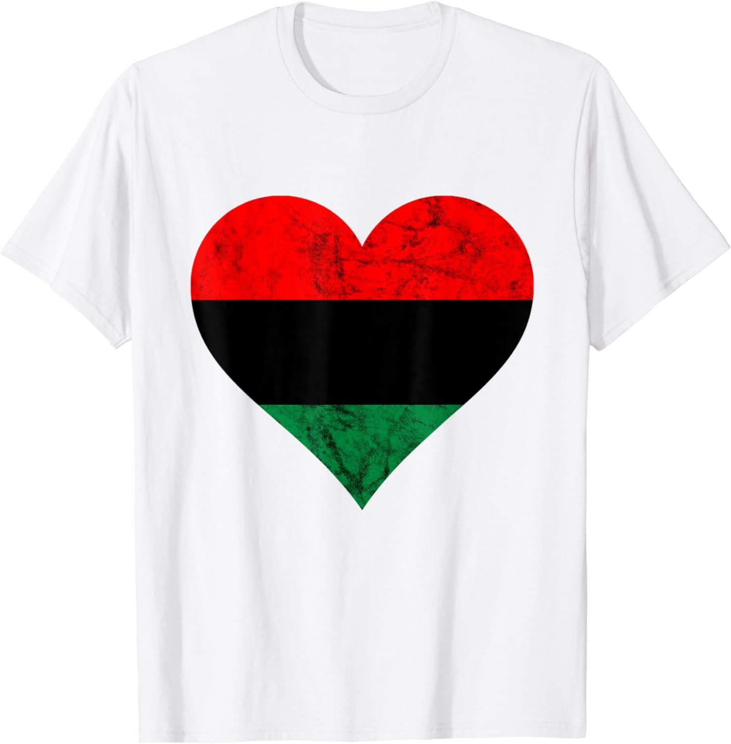 Pan African Heart UNIA Flag Afro American Black Liberation T-Shirt ...