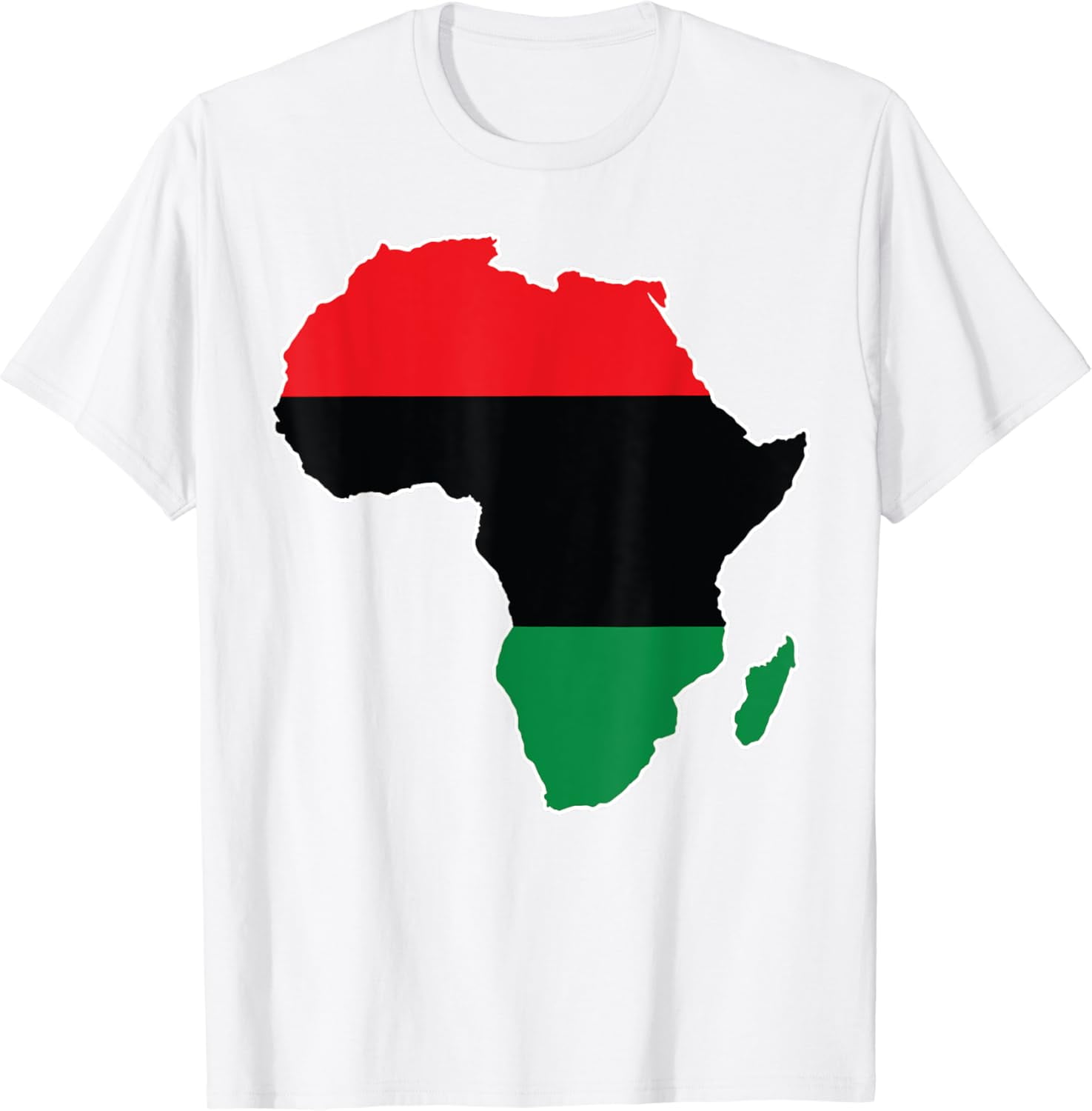 Pan African UNIA Flag Map Continent Black History Month Gift T-Shirt ...