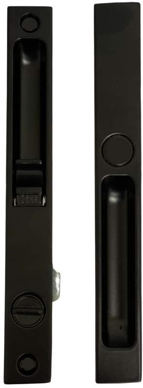 Pan-Am Flush Mount Lock Set for Sliding Glass Doors with Night Lock for ...