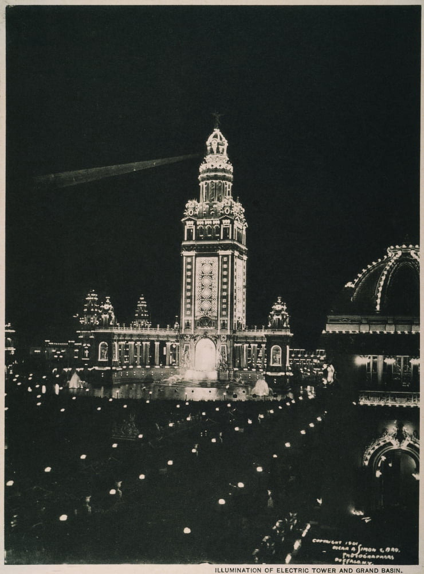 Pan-American Expo, 1901. /Na Night View Of The Illuminated Electric ...