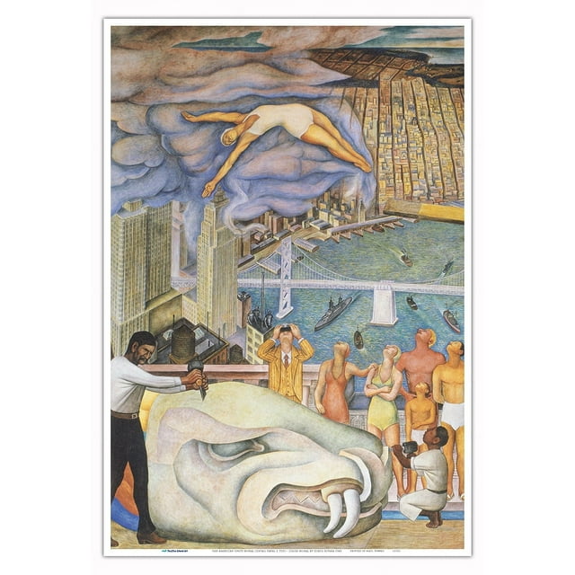 Pan American Unity Mural (Detail Panel 2 Top) - From an Original Color ...