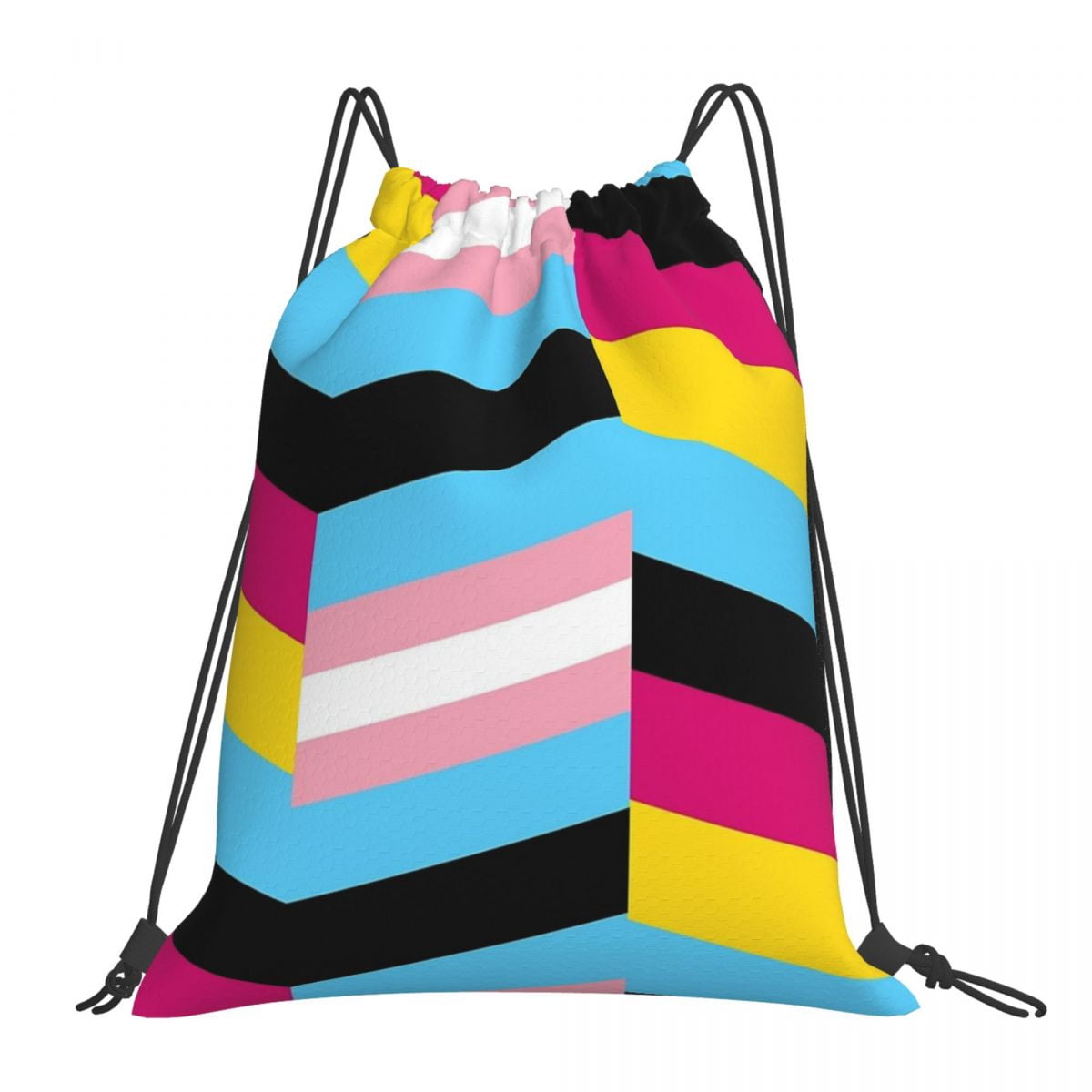 Pan And Trans Pride Backpacks Portable Drawstring Bags Drawstring ...