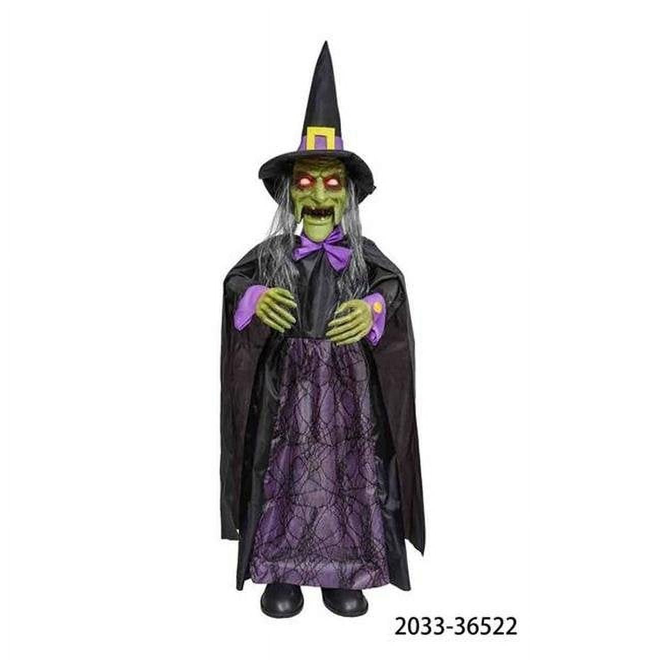 Pan Asian Creations 36 in. LED Animated Witch Halloween Decoration ...