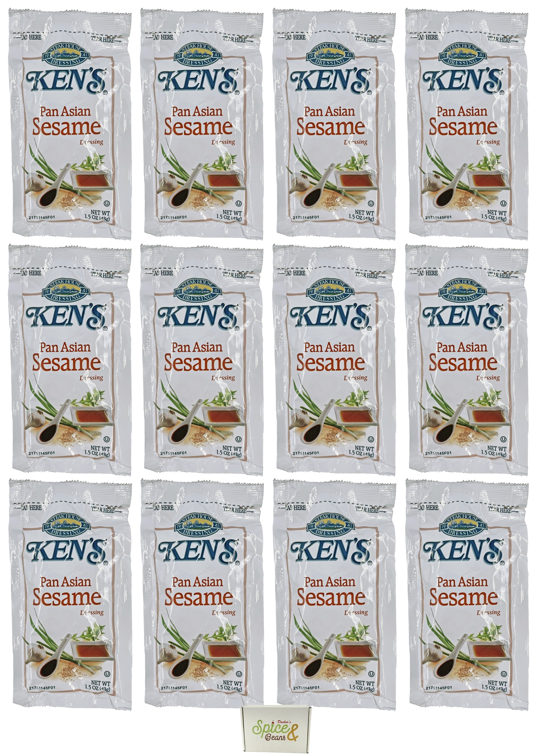 Pan Asian Sesame Dressing Packets | Kosher | 1.5 oz. - Pack of 12 ...