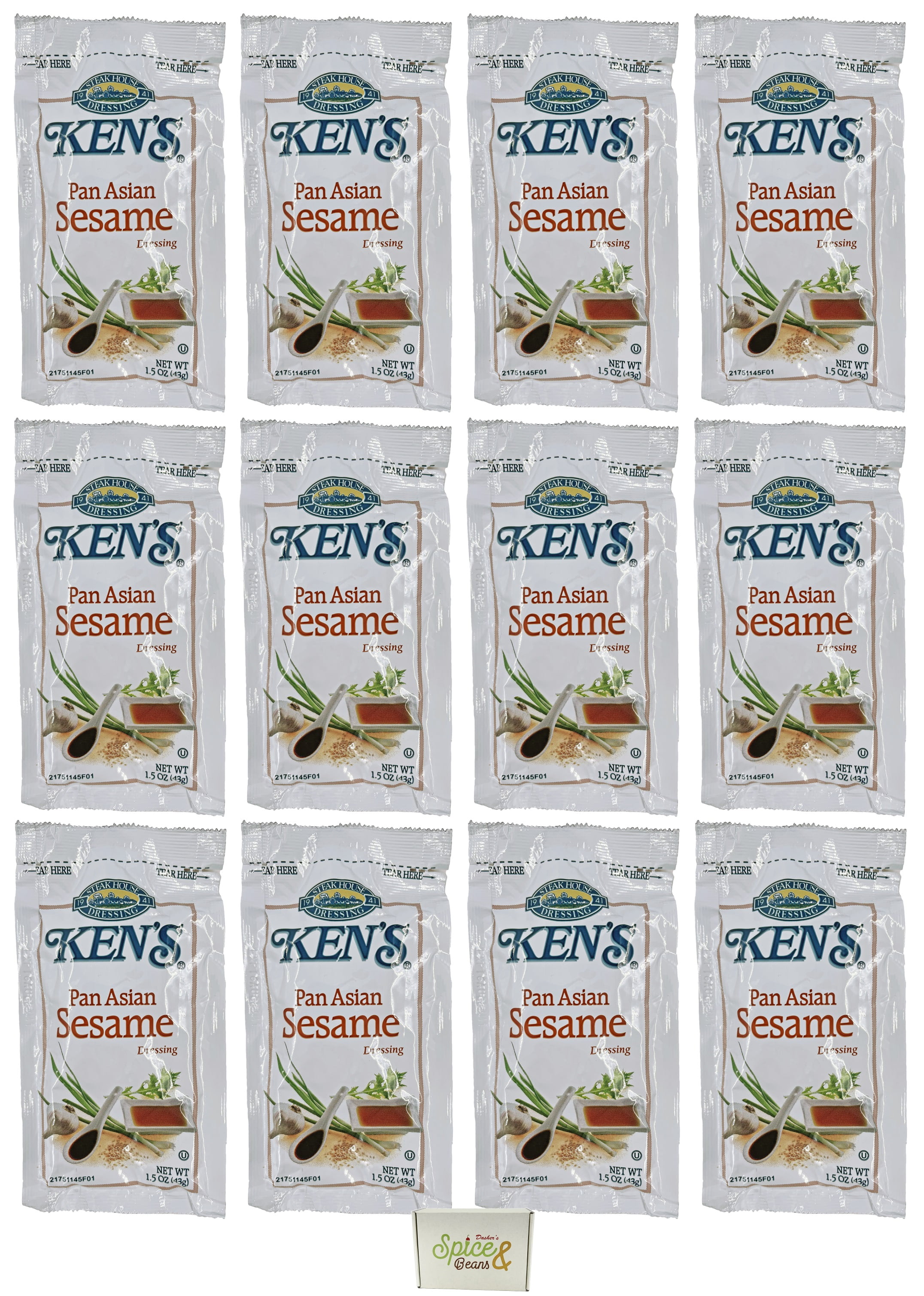 Pan Asian Sesame Dressing Packets | Kosher | 1.5 oz. - Pack of 12 ...