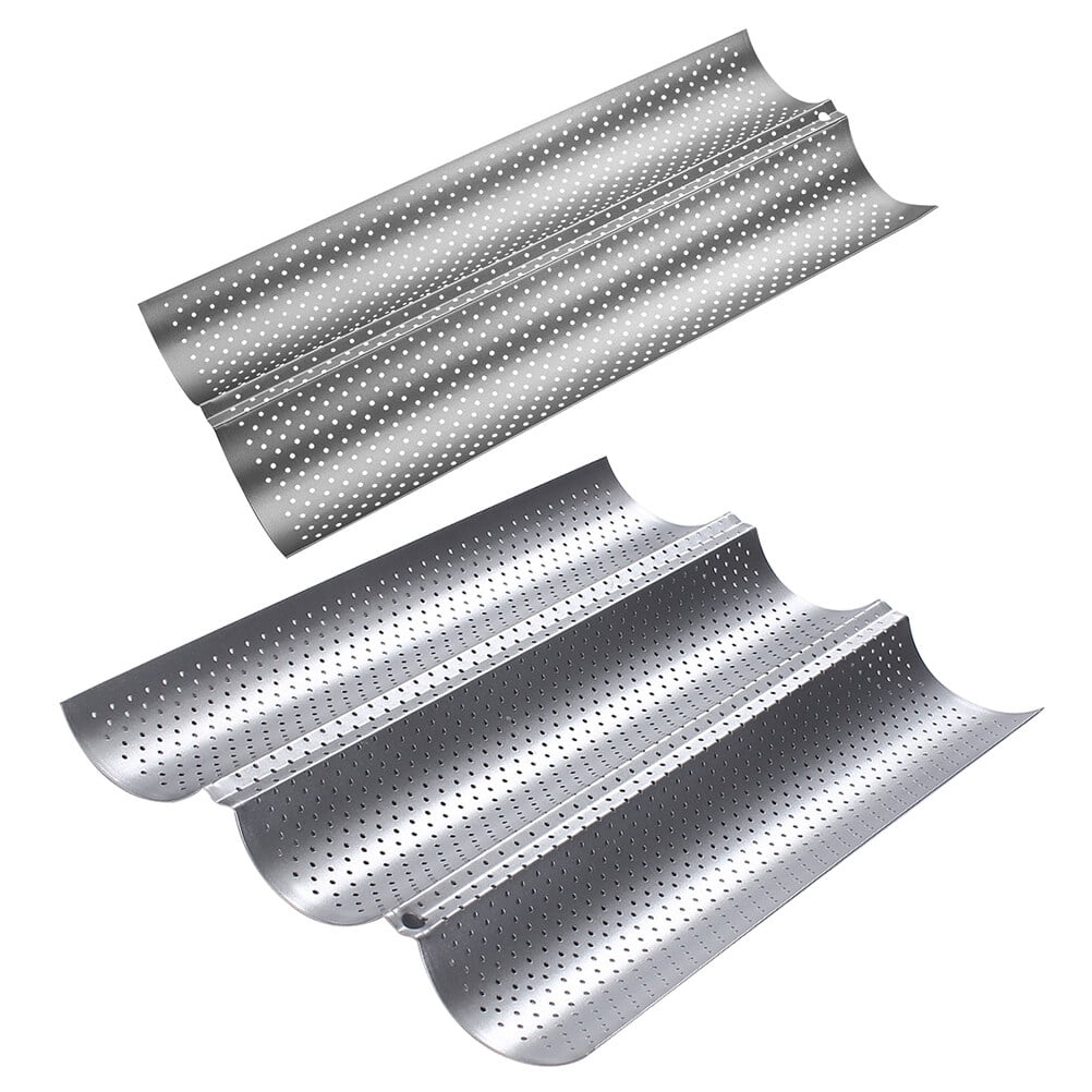 Pan Bread Baking Tray French Loaf Mold Bun Perforated Pans Toast Rolls ...