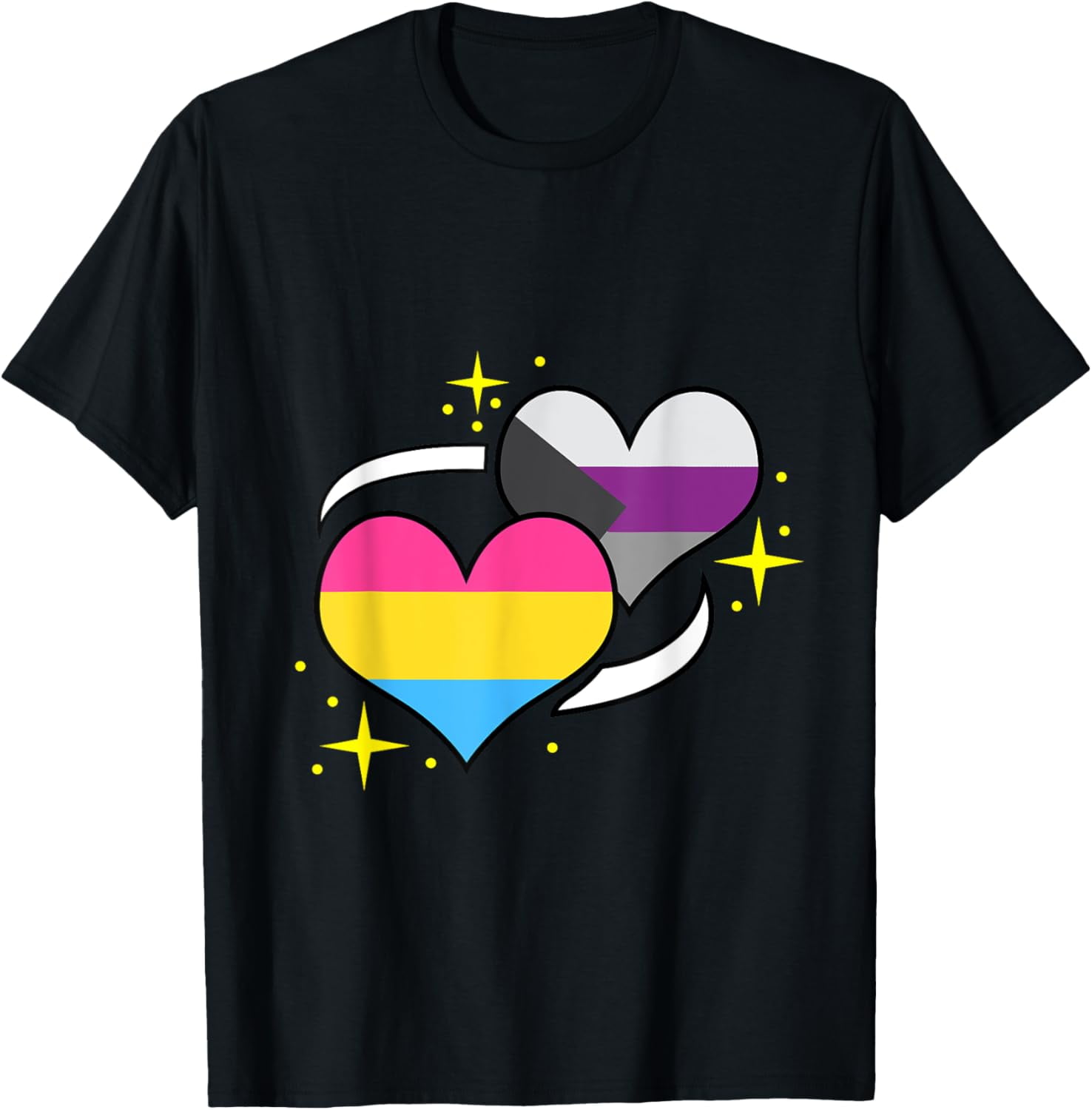 Pan Demisexual Flag Heart Panromantic Demisexual T-Shirt - Walmart.com